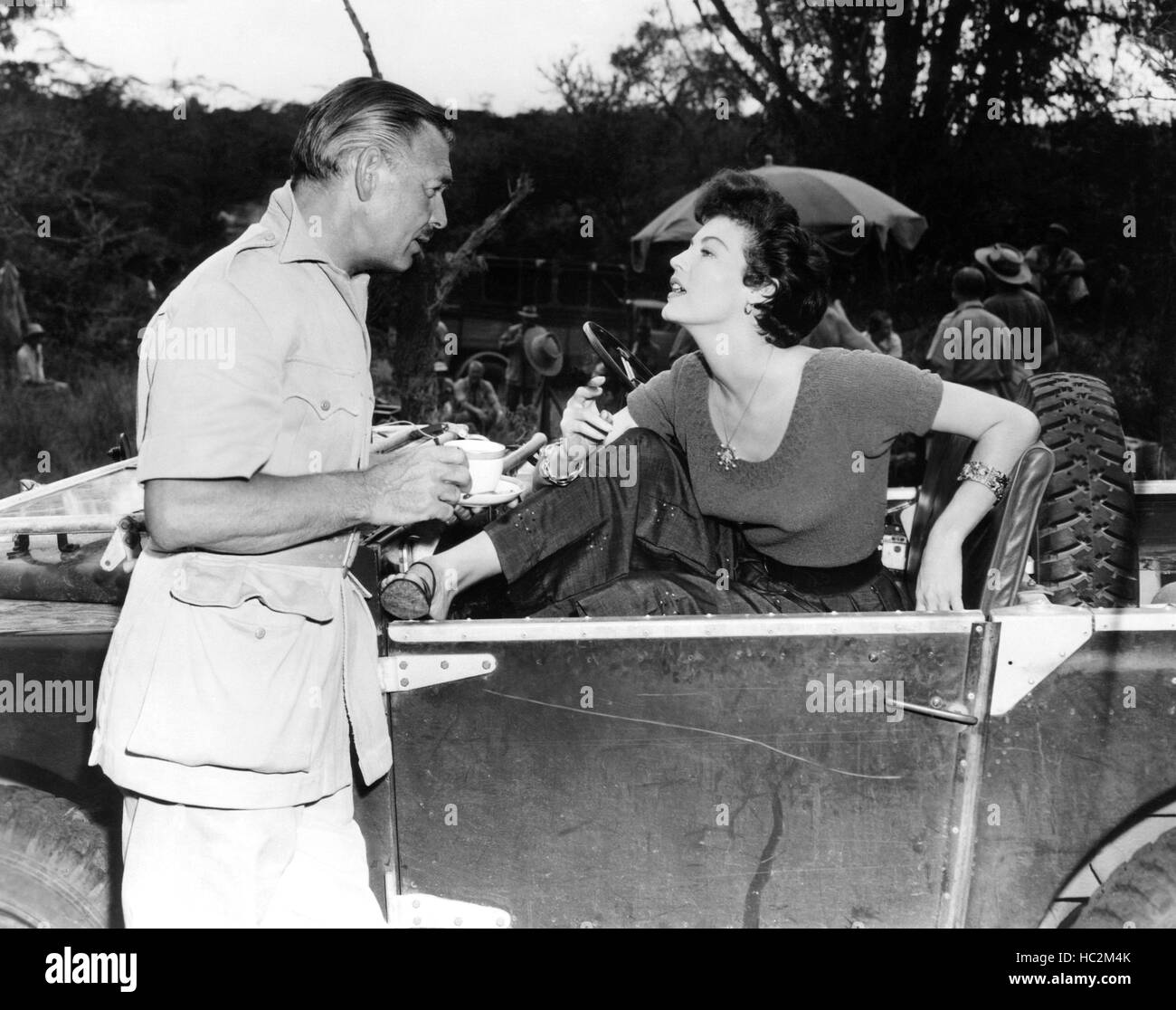 MOGAMBO, Clark Gable, Ava Gardner, between scenes, 1953 Stock Photo - Alamy