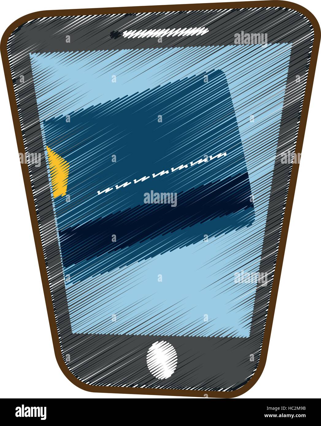 drawing smartphone credit card pay Stock Vector Image & Art - Alamy