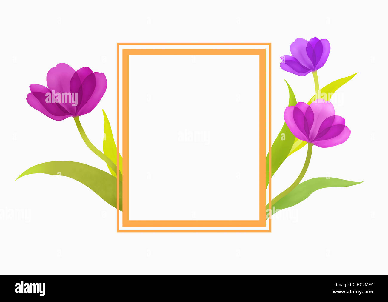 Frame with violets Stock Photo - Alamy
