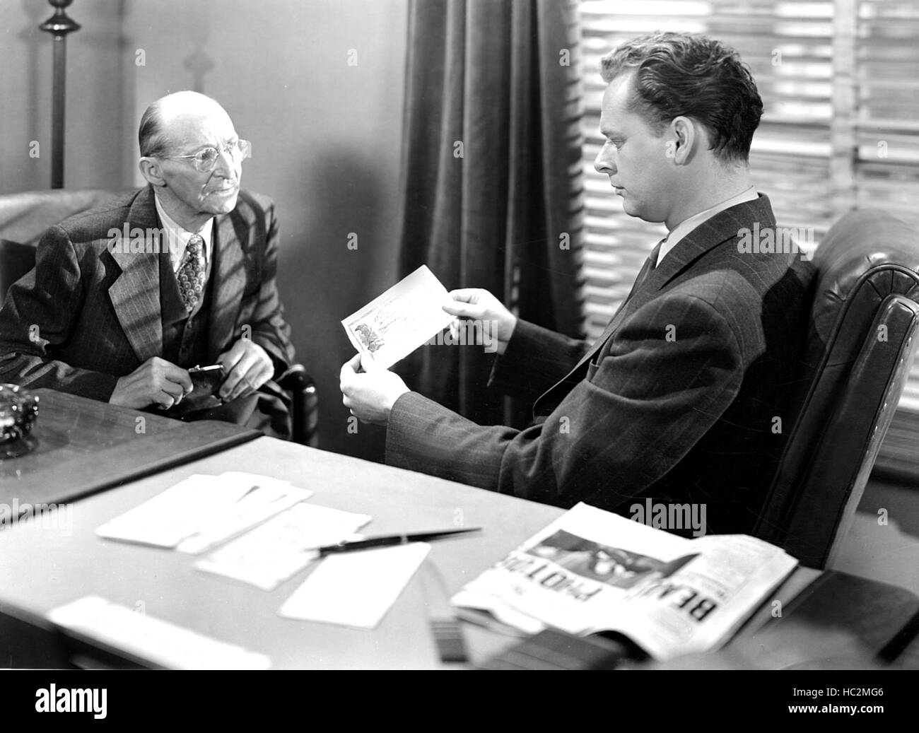 MONEY MADNESS, from left: Joel Friedkin, Harlan Warde, 1948 Stock Photo ...