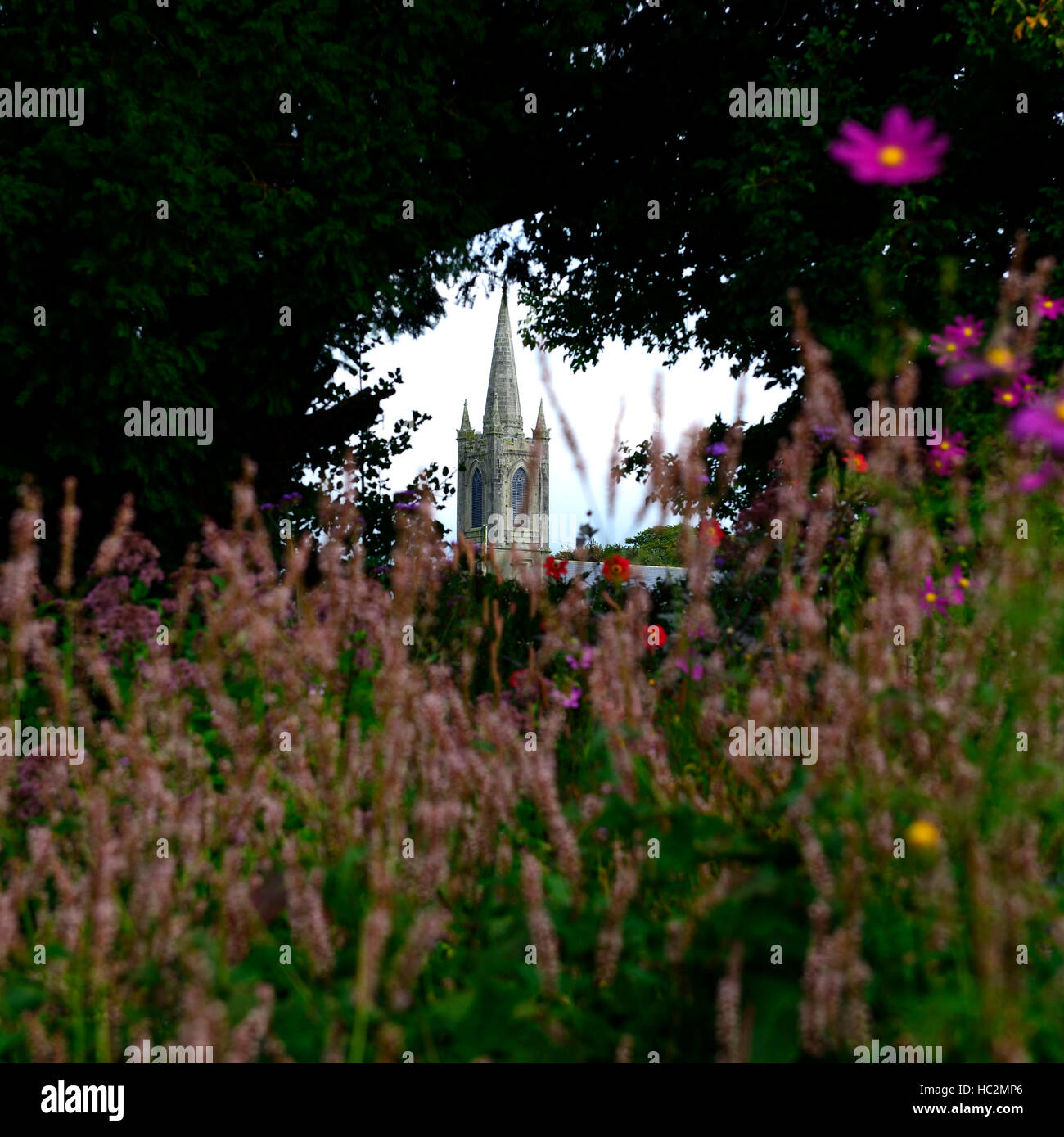 kiltegan church view viewpoint ireland attractive display bench seat ...