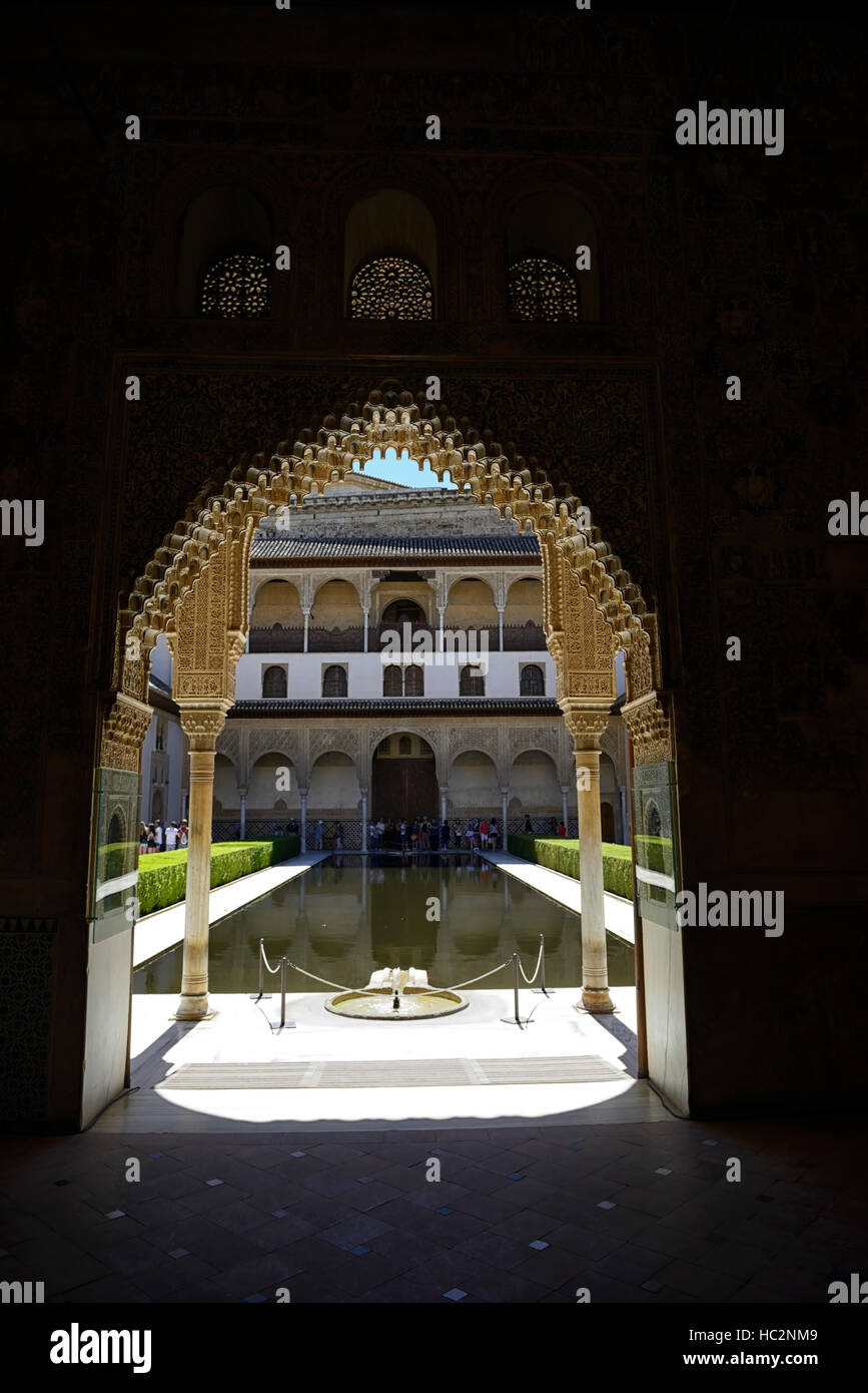 Comares Palace Nasrid Palaces Alhambra Palace Courtyard of the Myrtles ...