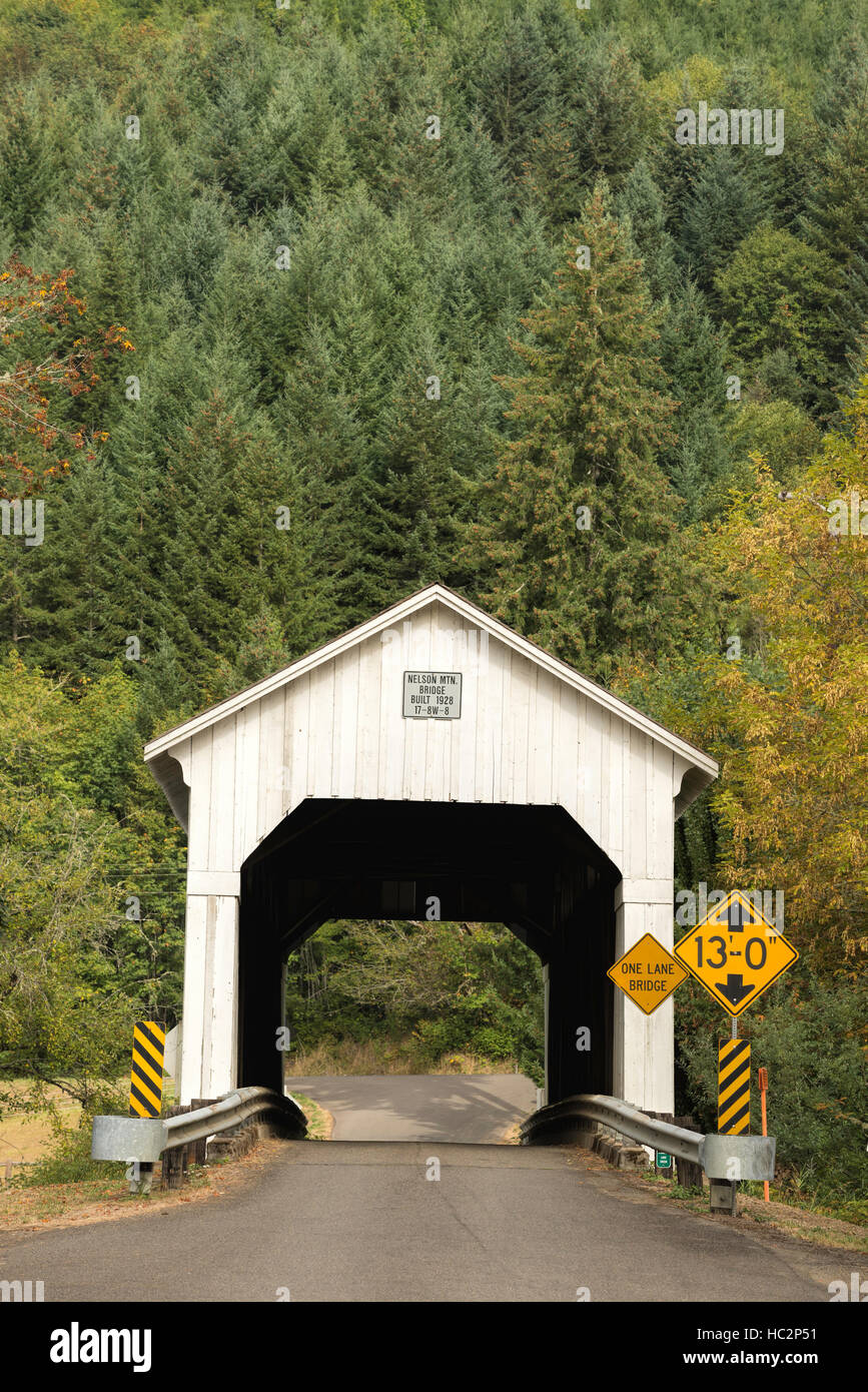 The Nelson Mountain Bridge in rural Lane County, Oregon Stock Photo - Alamy