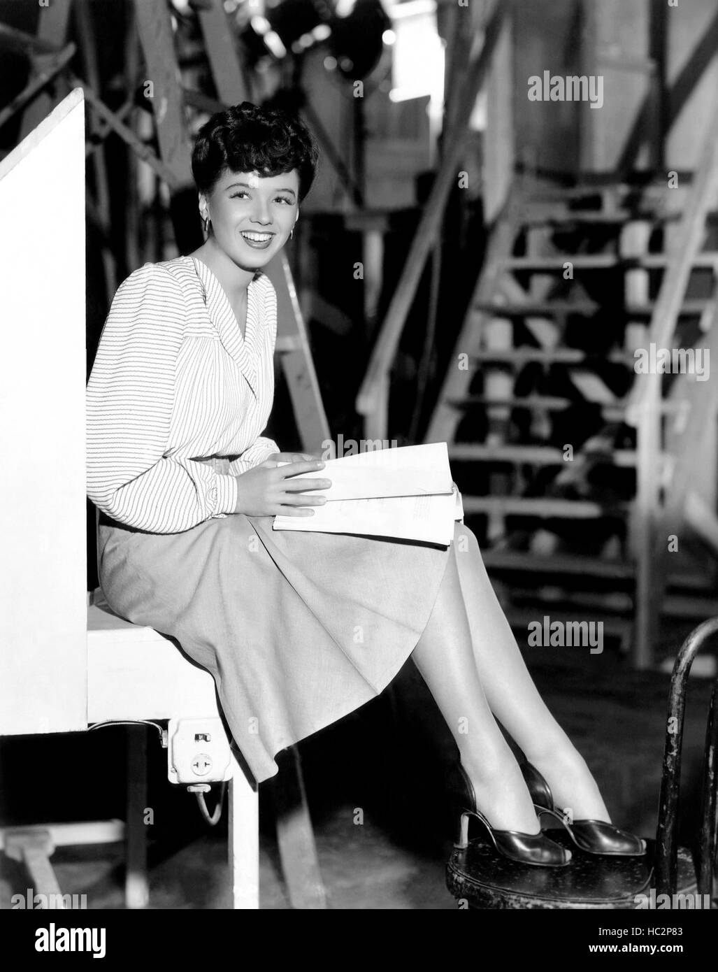 MY SISTER EILEEN, Jeff Donnell, studying her script on-set, 1942 Stock ...