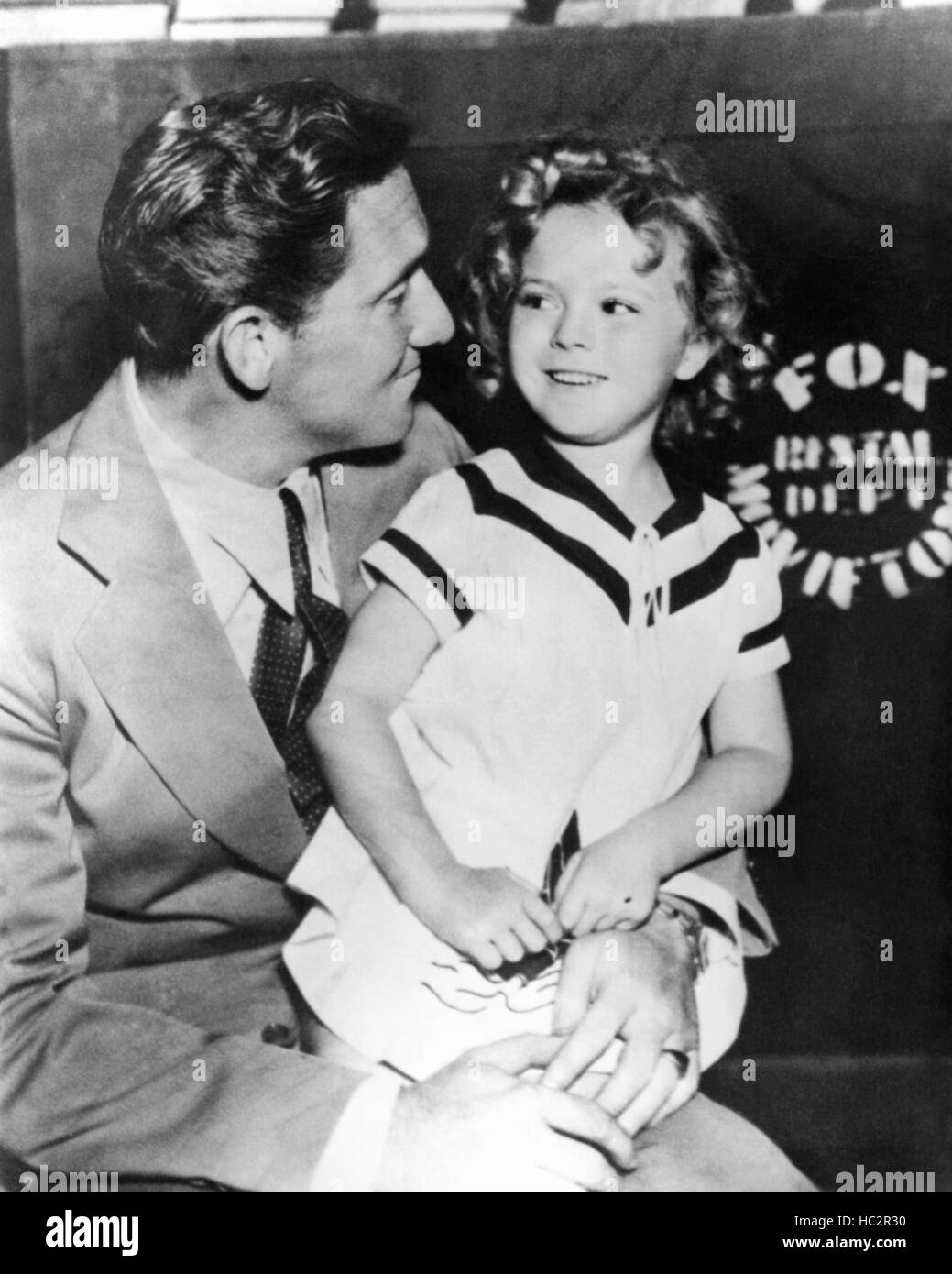 NOW I'LL TELL, from left: Spencer Tracy, Shirley Temple, on set, 1934 ...