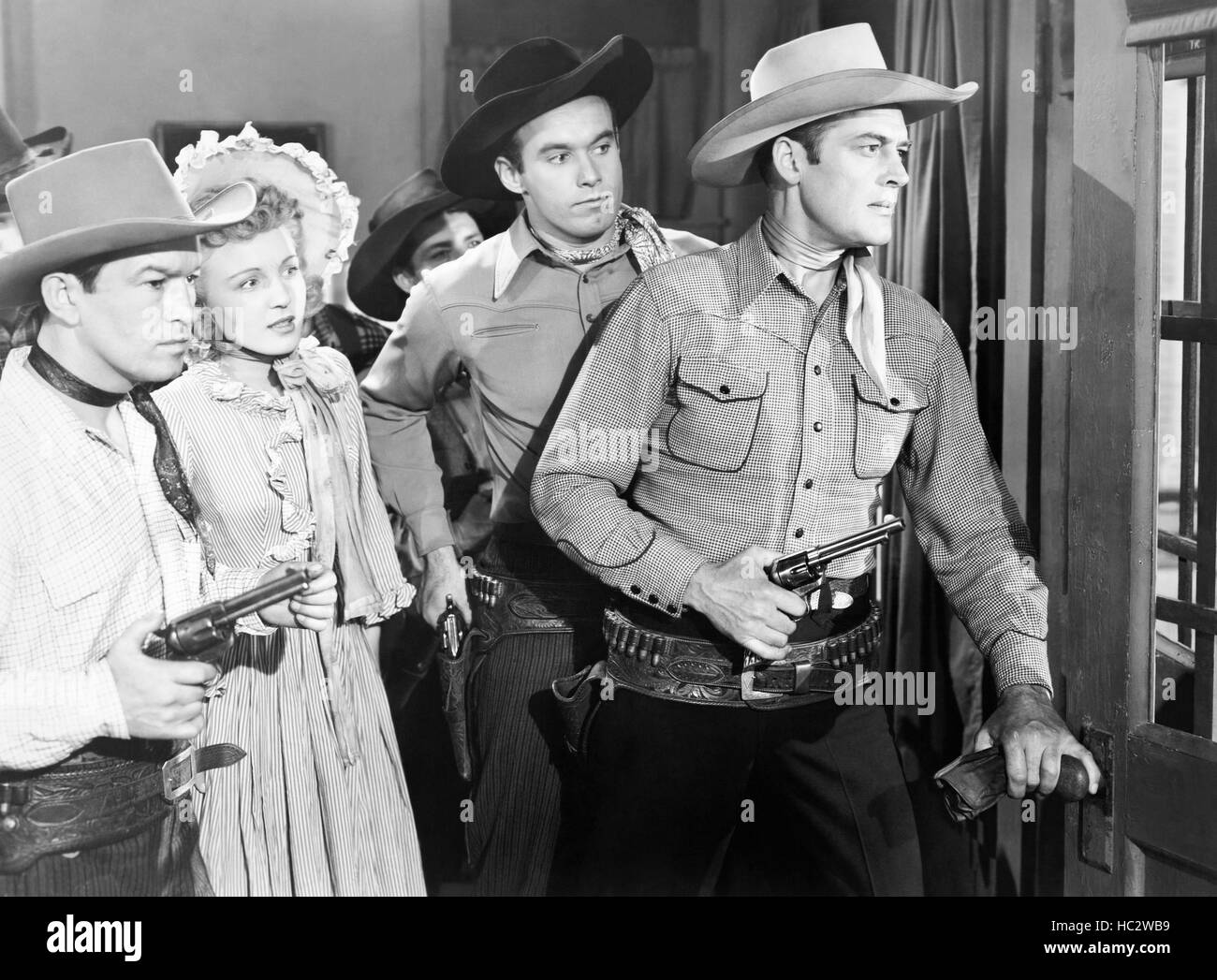 OUTLAWS OF THE ROCKIES, first, second, fourth and fifth from left ...