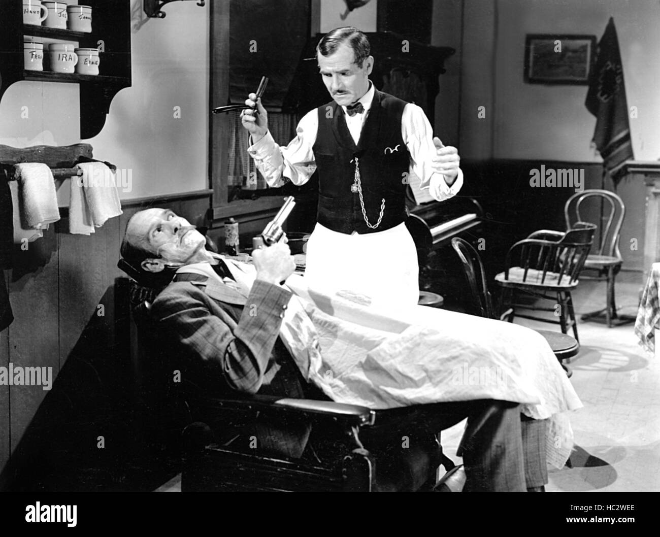 OUTLAW ROUNDUP, from left: Dan White, Guy Wilkerson, 1944 Stock Photo ...