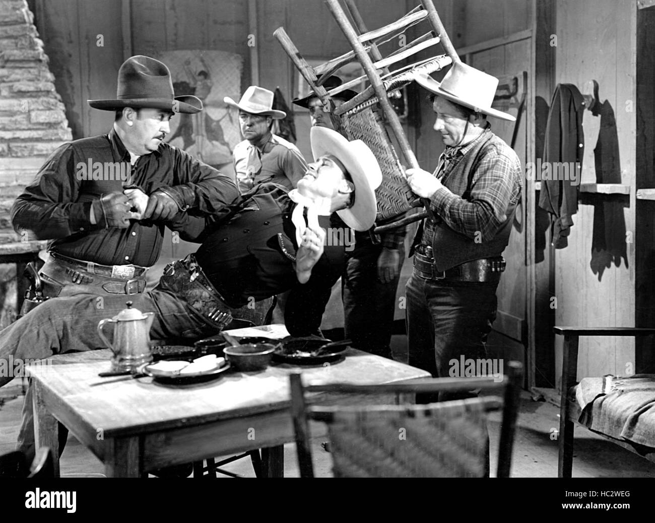 OUTLAW ROUNDUP, from left: Charles King, Reed Howes, Dave O'Brien, Jack ...