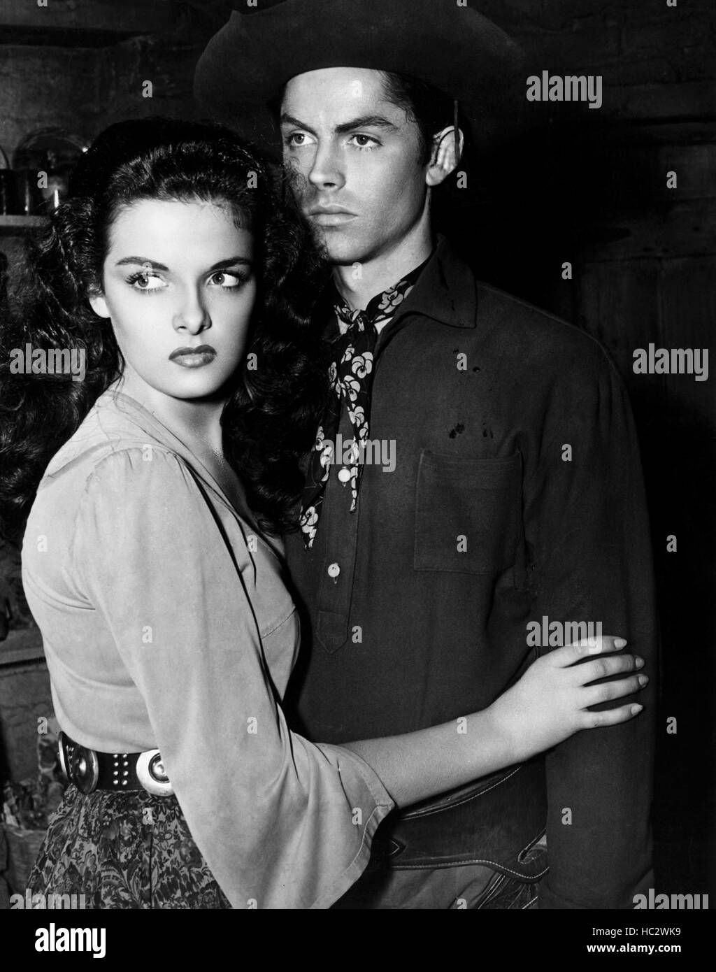 THE OUTLAW, from left, Jane Russell, Jack Buetel, 1943 Stock Photo - Alamy