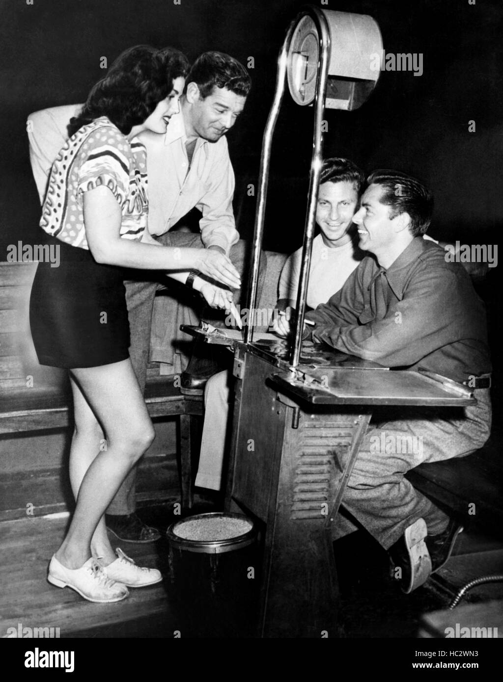 THE OUTLAW, from left, Jane Russell, Robert Lowery, Robert Essmaker ...
