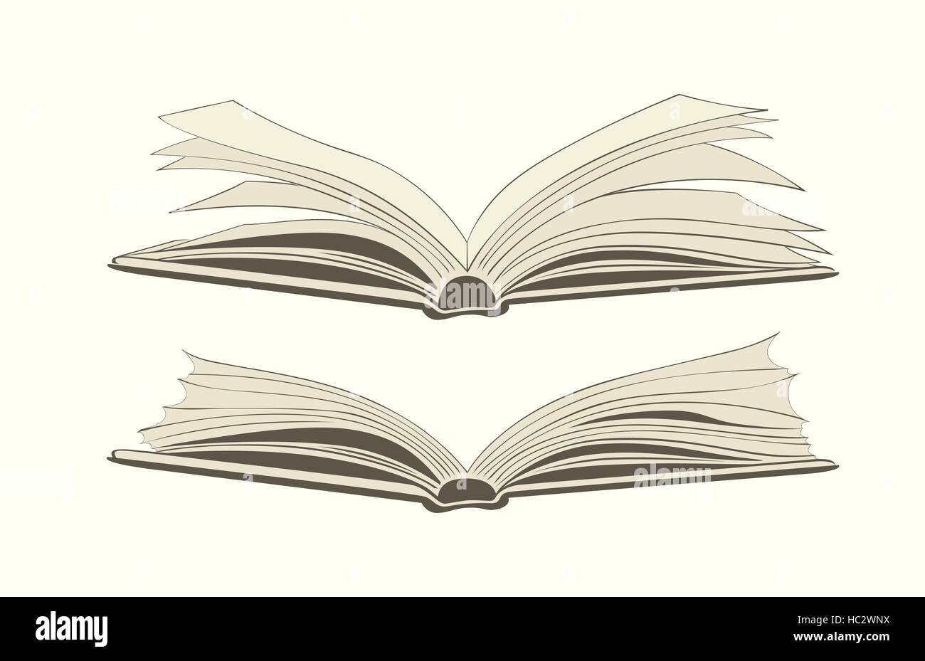 drawing an open book on white background Stock Vector Image & Art - Alamy