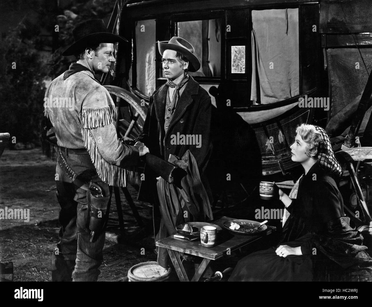 THE OUTRIDERS, Joel McCrea, Claude Jarman Jr., Arlene Dahl, 1950 Stock ...