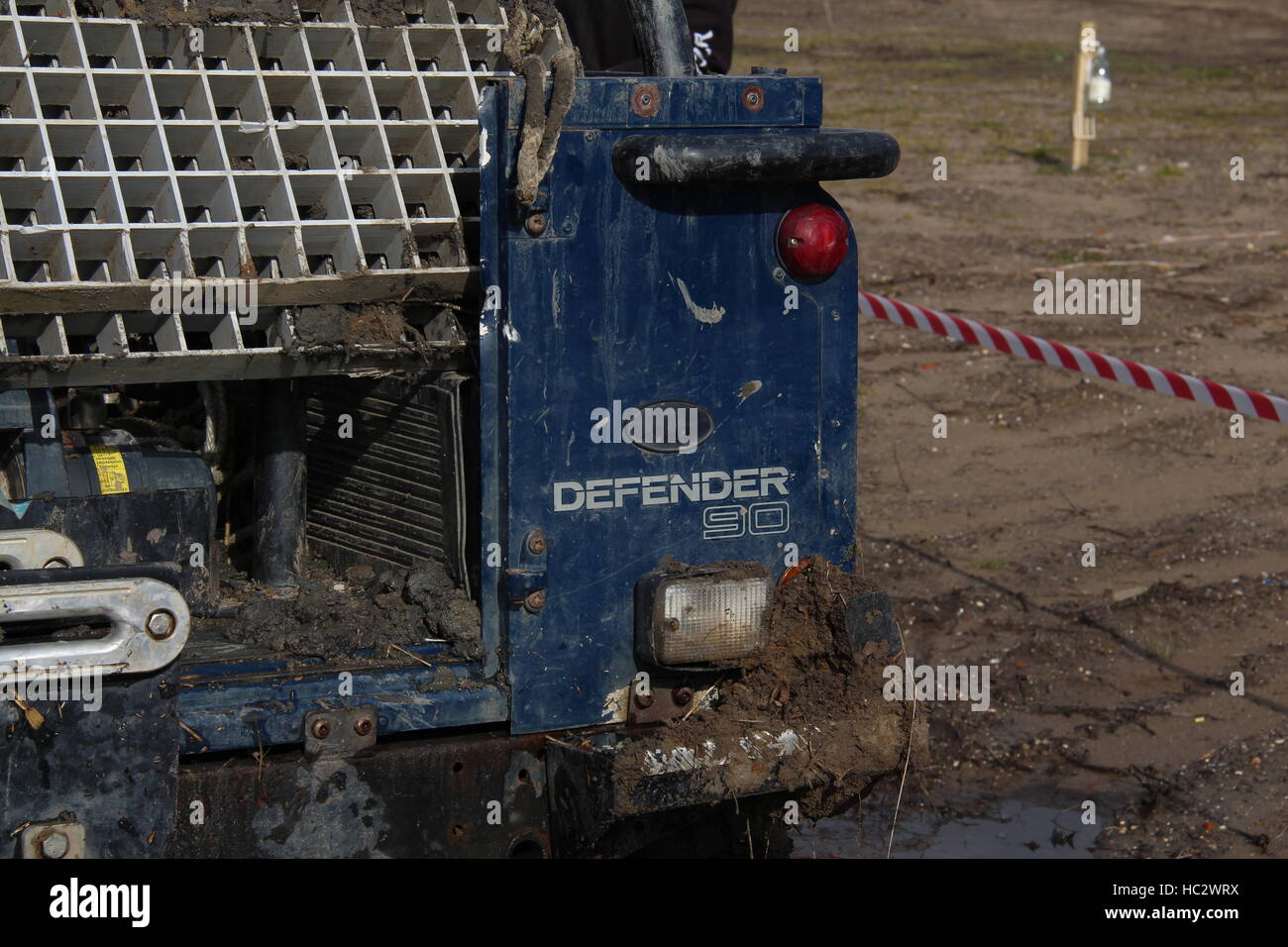 Rear view Land Rover Defender 90 Stock Photo - Alamy