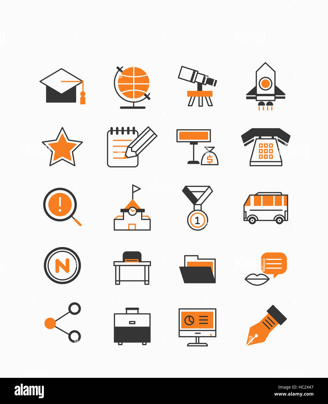 Various line icons Stock Photo - Alamy