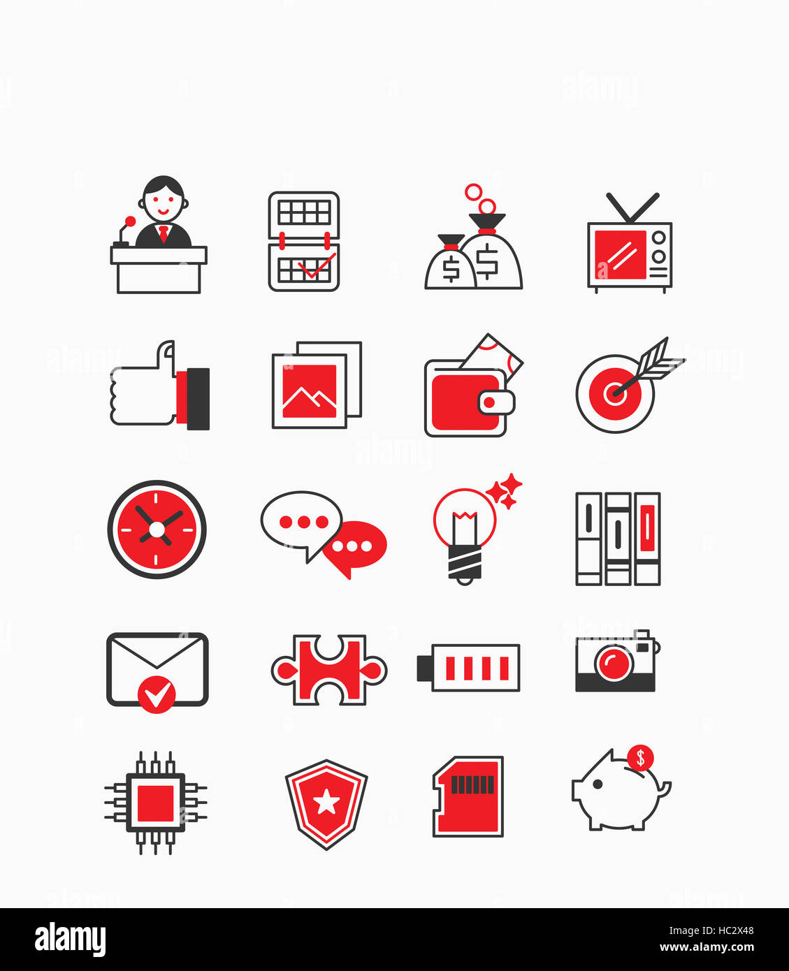 Various line icons Stock Photo - Alamy