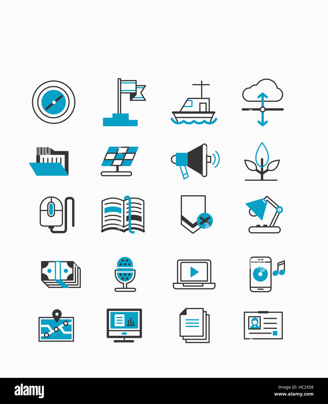 Various line icons Stock Photo - Alamy
