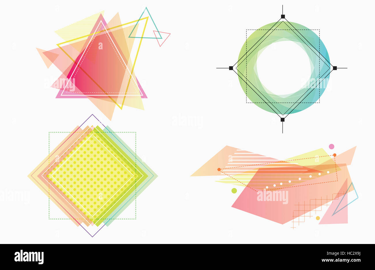 Set of various geometric figures Stock Photo - Alamy