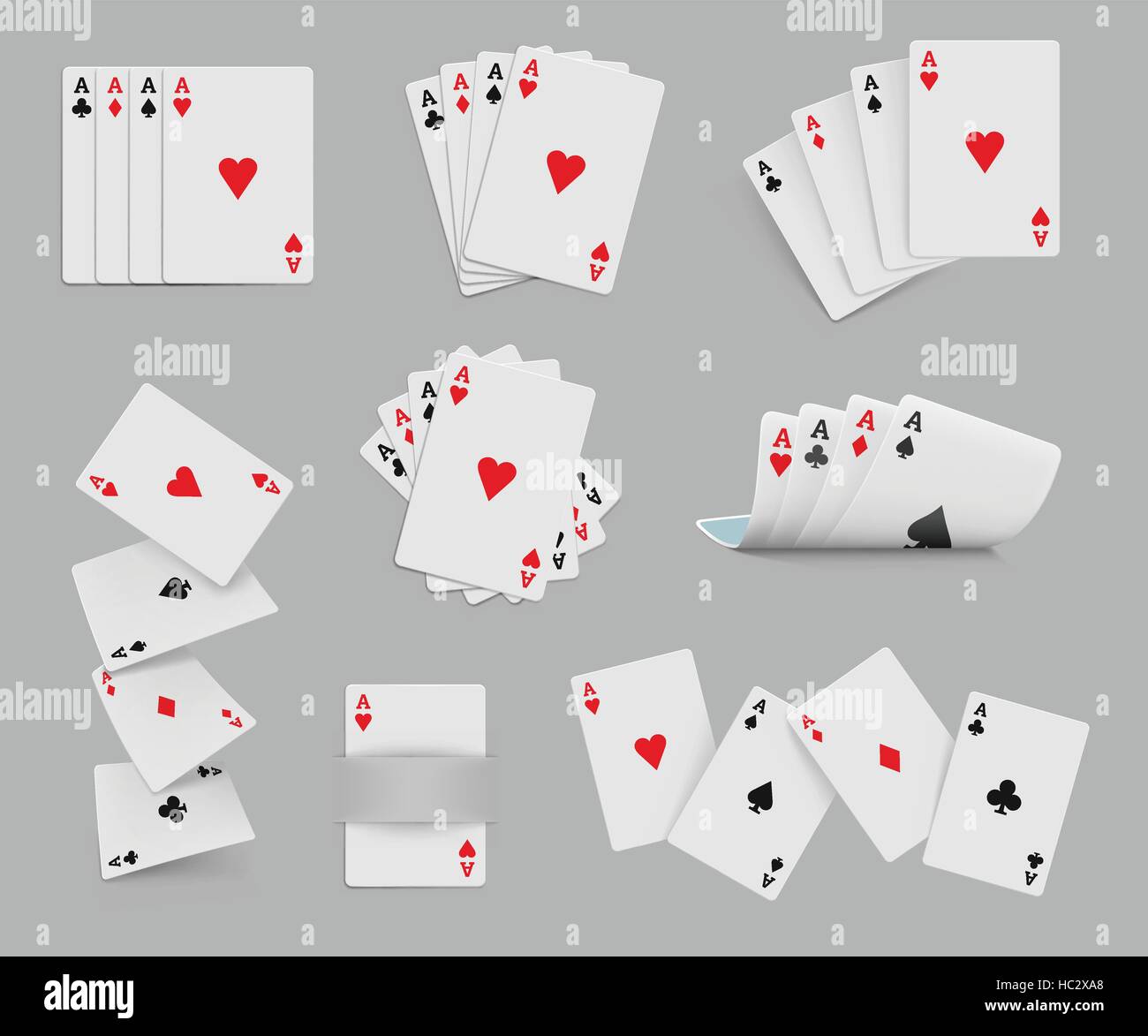 Four aces playing cards set Stock Vector Image & Art - Alamy