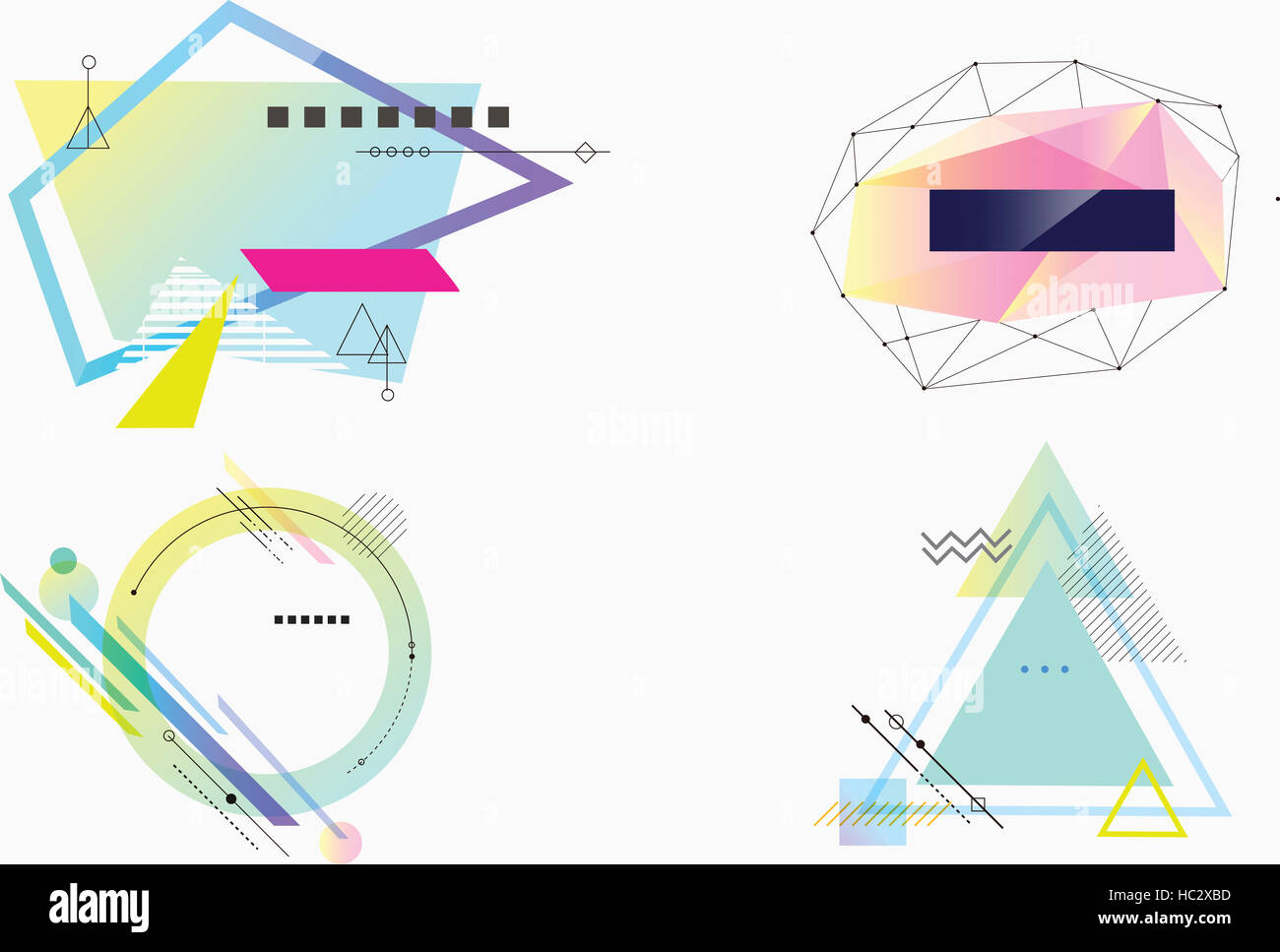 Set of various geometric figures Stock Photo - Alamy