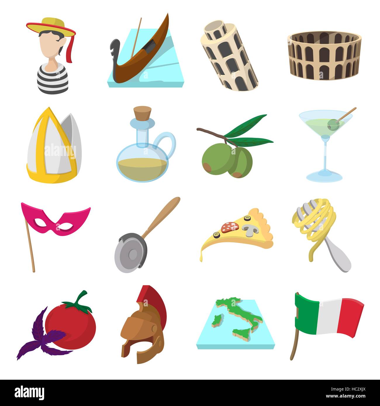 Italy cartoon icons Stock Vector Image & Art - Alamy