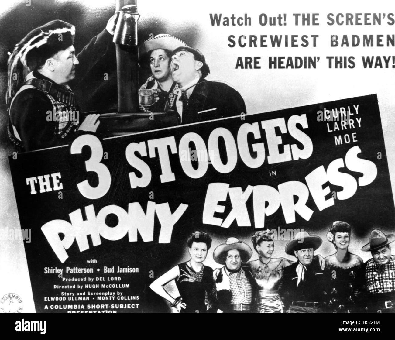 PHONY EXPRESS, Curly Howard, Larry Fine, Moe Howard, Sally Cleaves ...