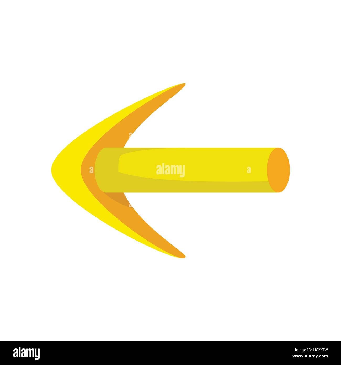Yellow arrow cartoon icon Stock Vector Image & Art - Alamy