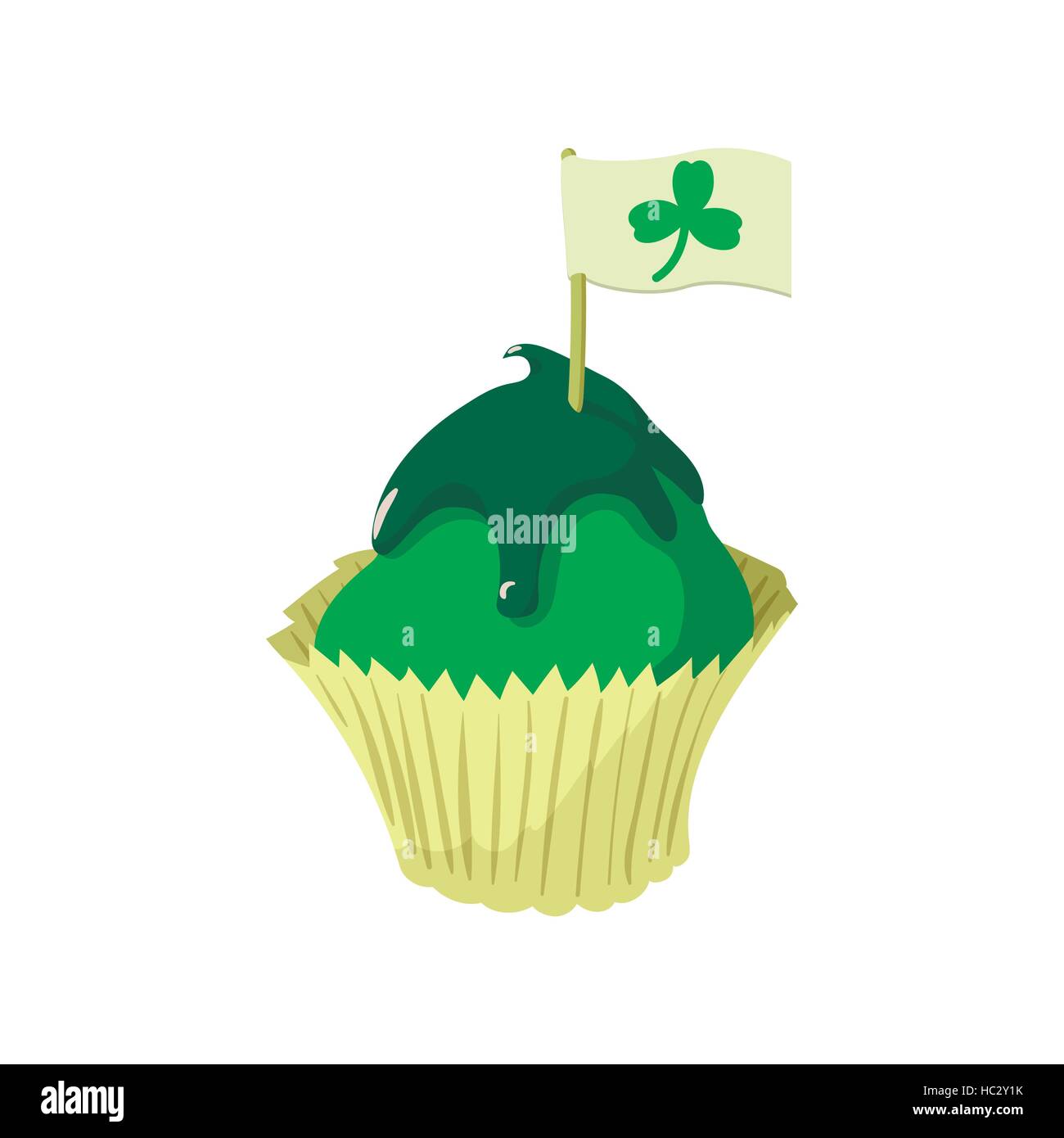 St Patricks Day cupcake cartoon icon Stock Vector Image & Art - Alamy