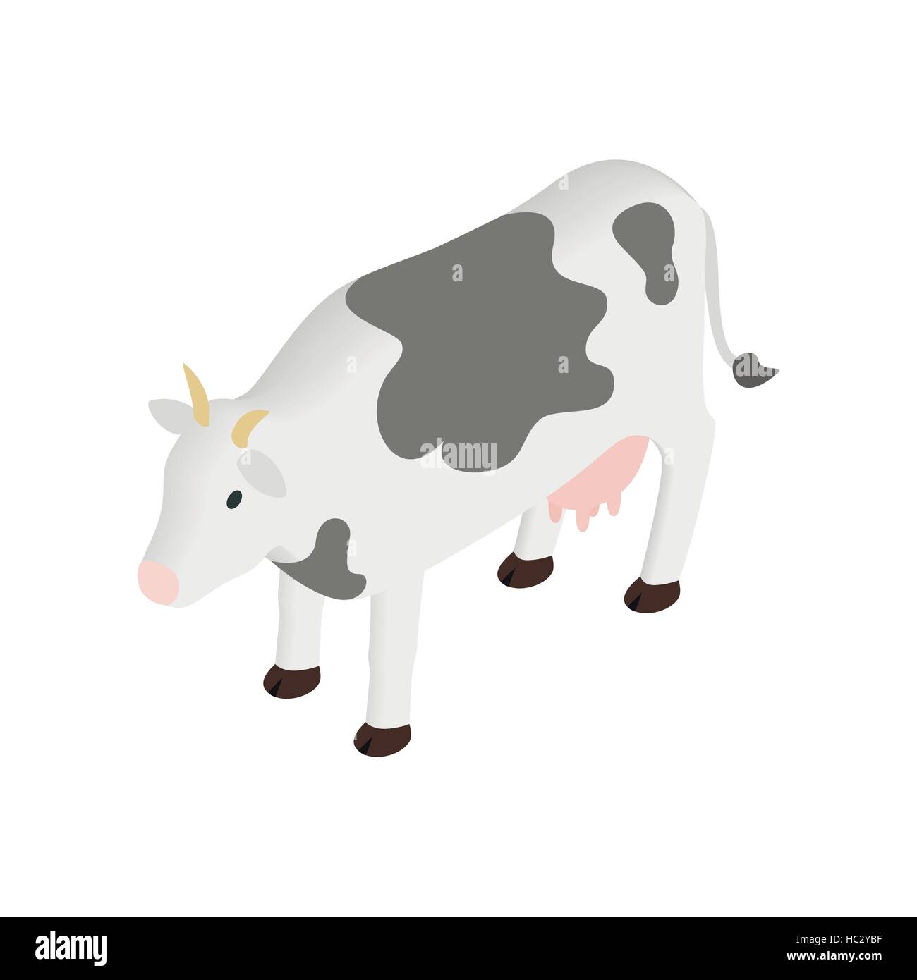 Spotted cow isometric 3d icon Stock Vector Image & Art - Alamy