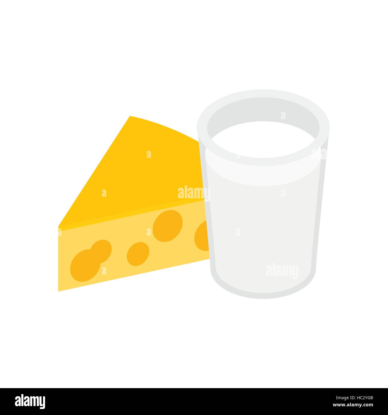 Cheese milk isometric 3d Cut Out Stock Images & Pictures - Alamy