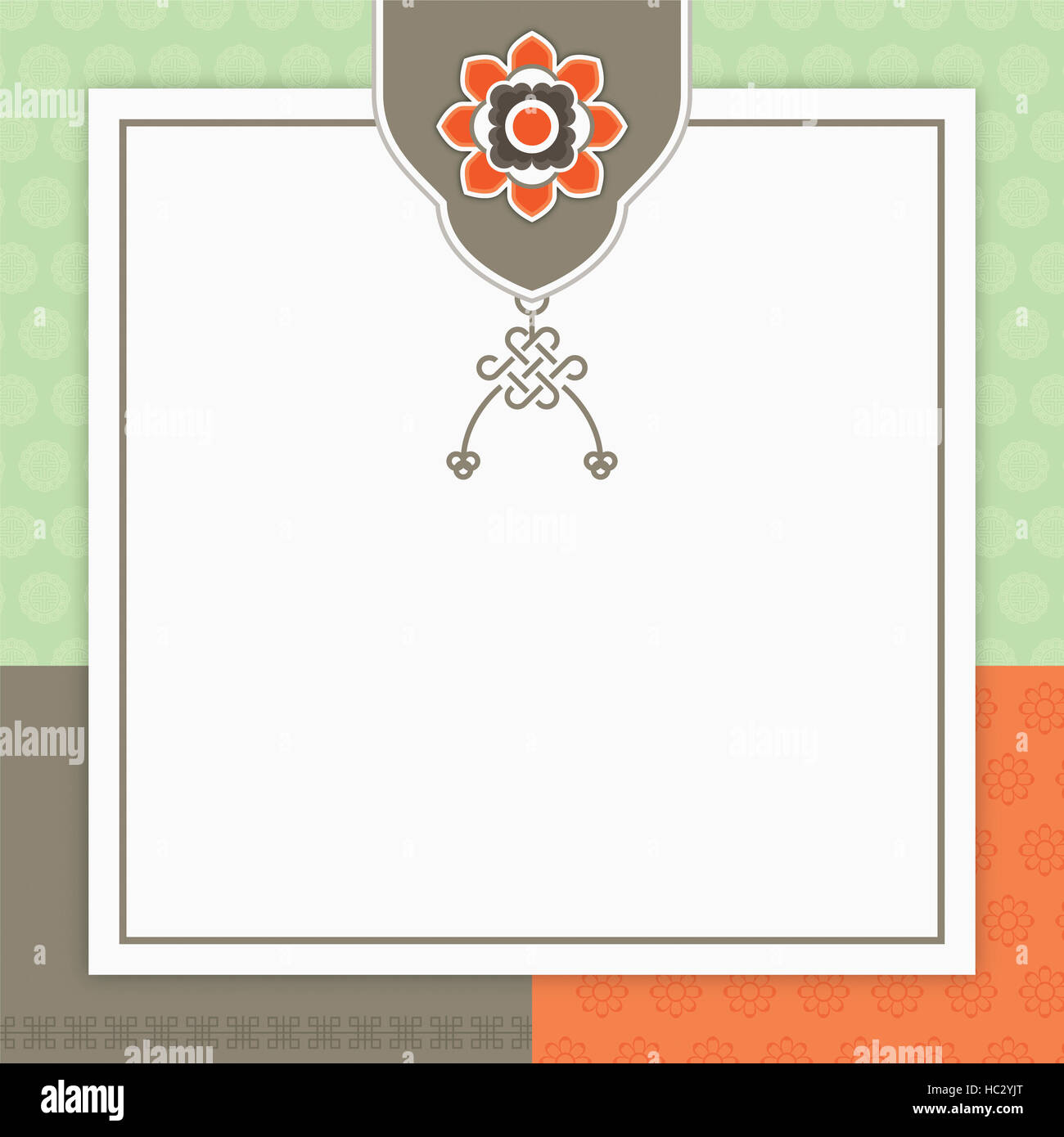 Frame with patterns representing Buddhism Stock Photo - Alamy