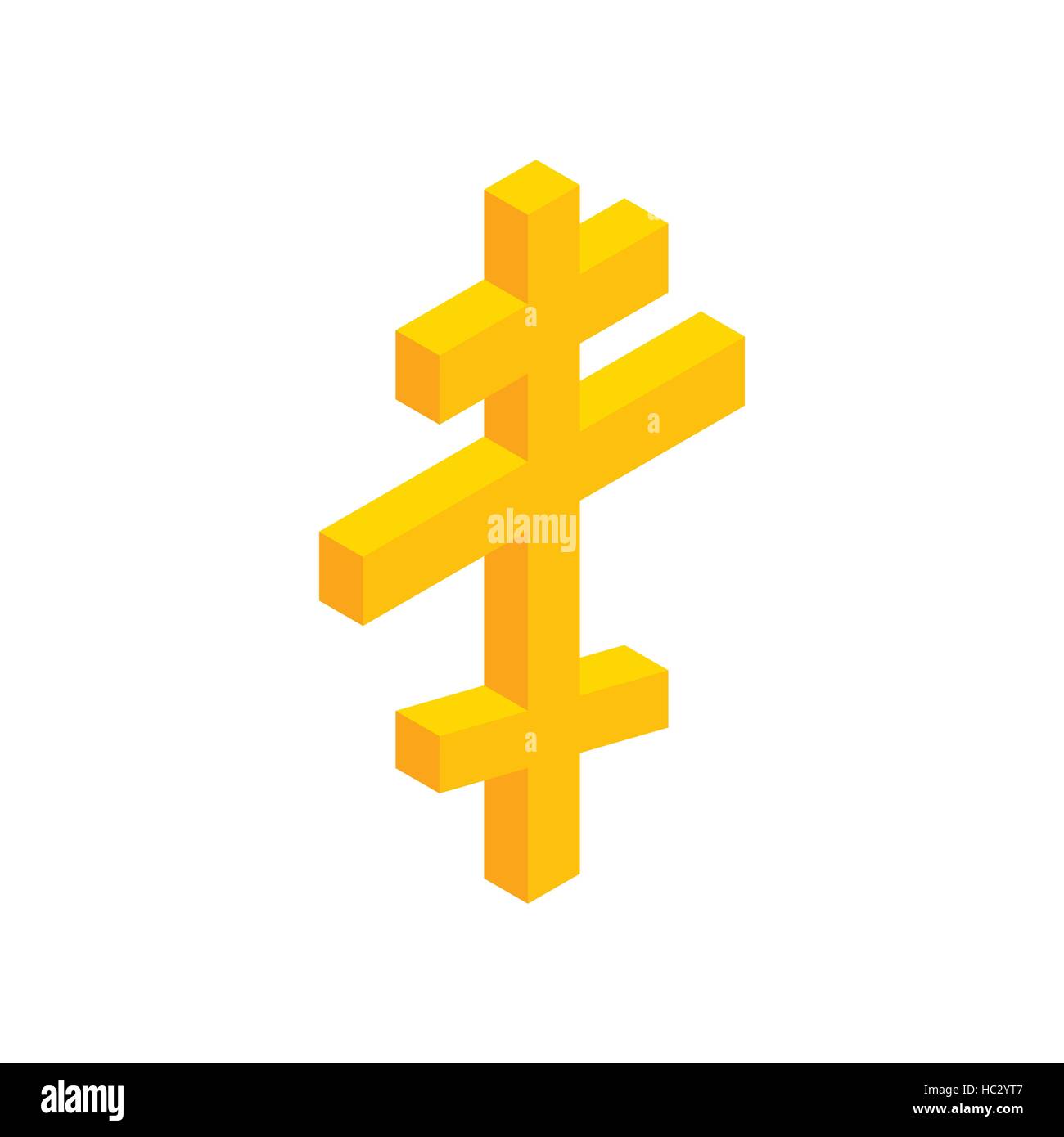 Orthodox cross isometric 3d icon Stock Vector Image & Art - Alamy