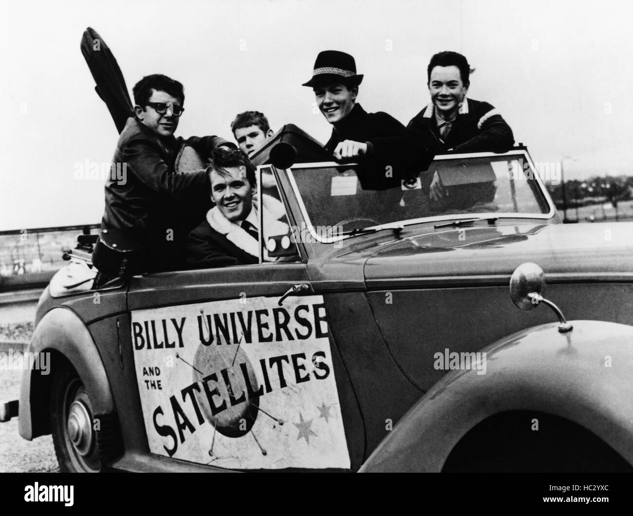 PLAY IT COOL, Ray Brooks (eyeglasse), Billy Fury (at wheel), Jeremy ...