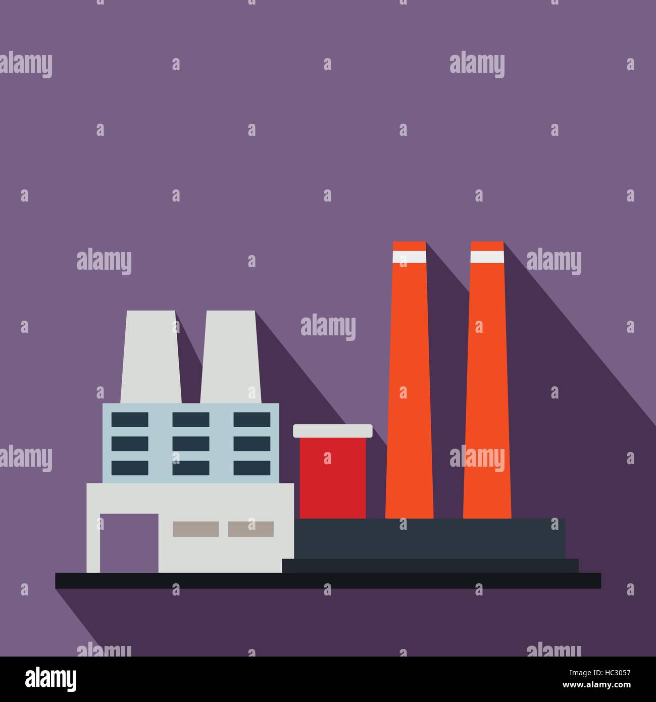 Factory building flat icon Stock Vector Image & Art - Alamy