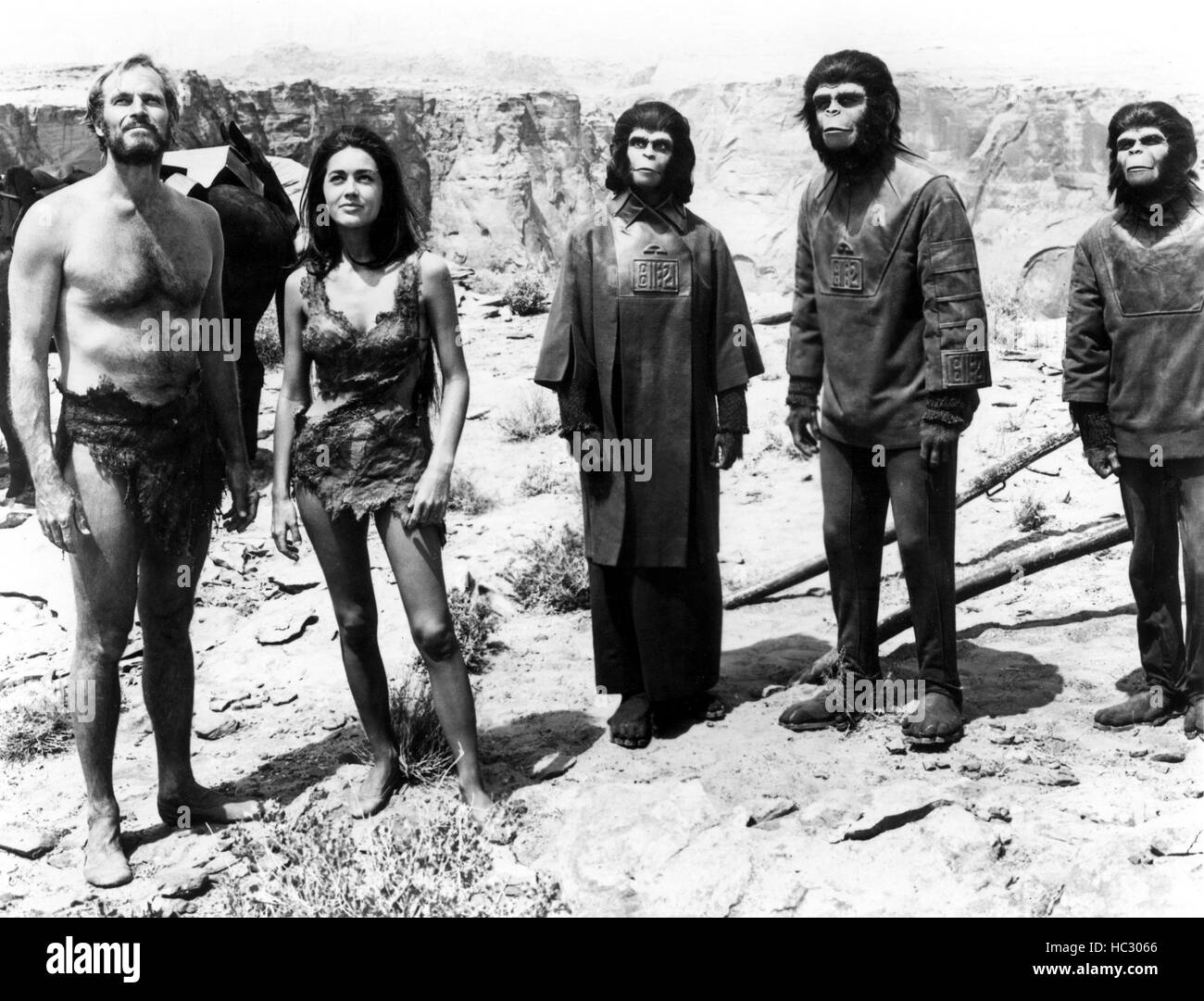 PLANET OF THE APES, Charlton Heston, Linda Harrison, Kim Hunter, Roddy ...