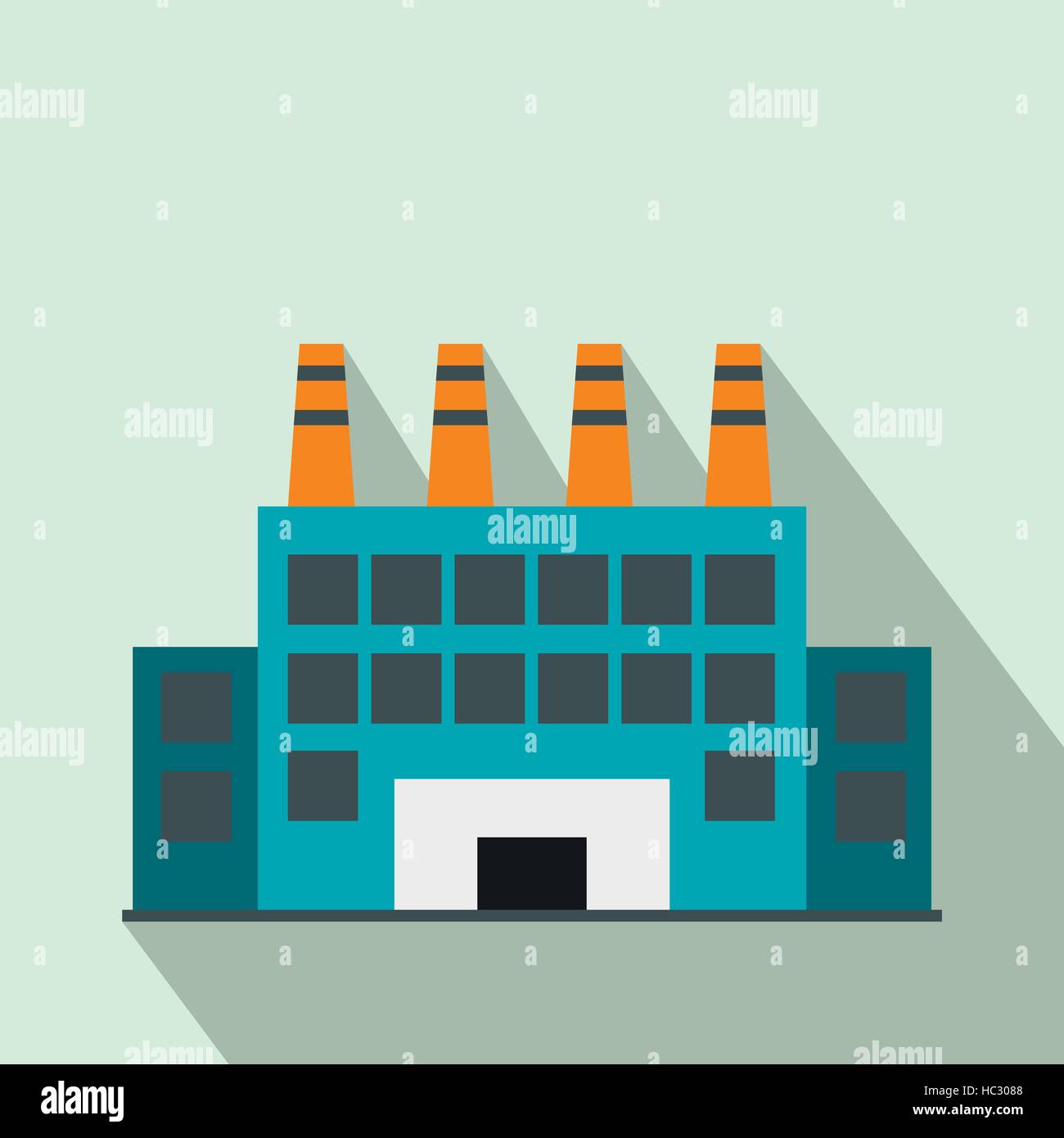 Industrial building flat icon Stock Vector Image & Art - Alamy