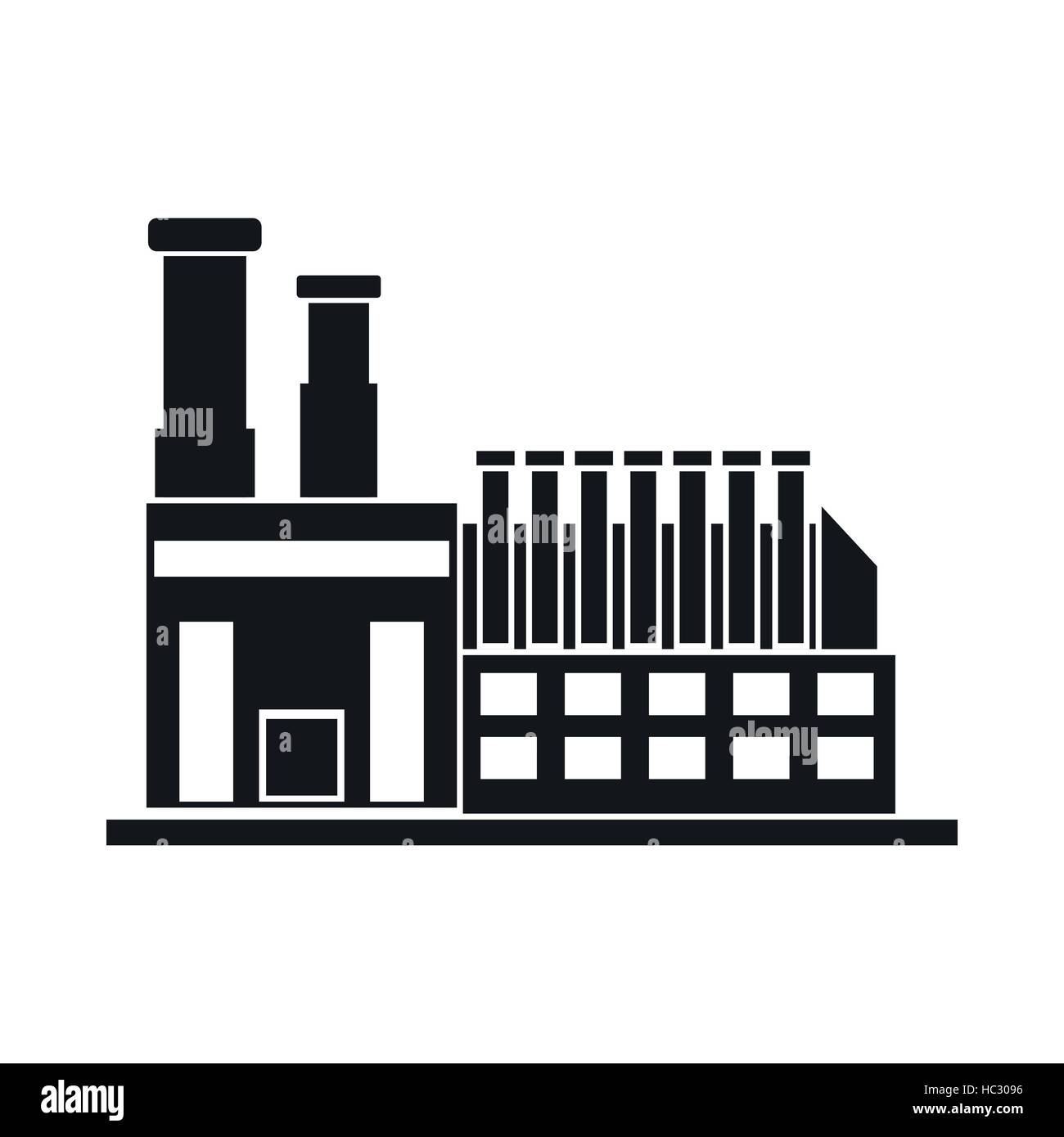 Factory building black simple icon Stock Vector Image & Art - Alamy