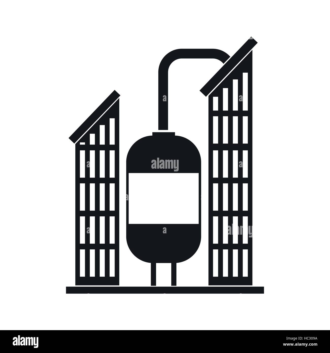 Oil refinery or chemical plant icon Stock Vector Image & Art - Alamy
