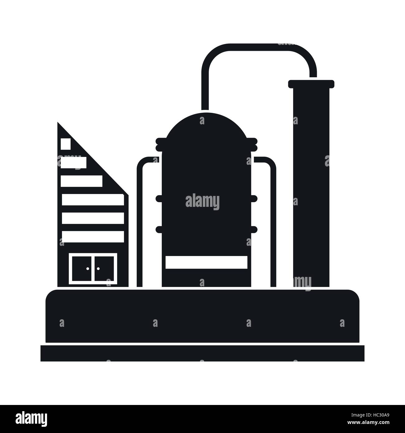 Oil refinery or chemical plant icon Stock Vector Image & Art - Alamy