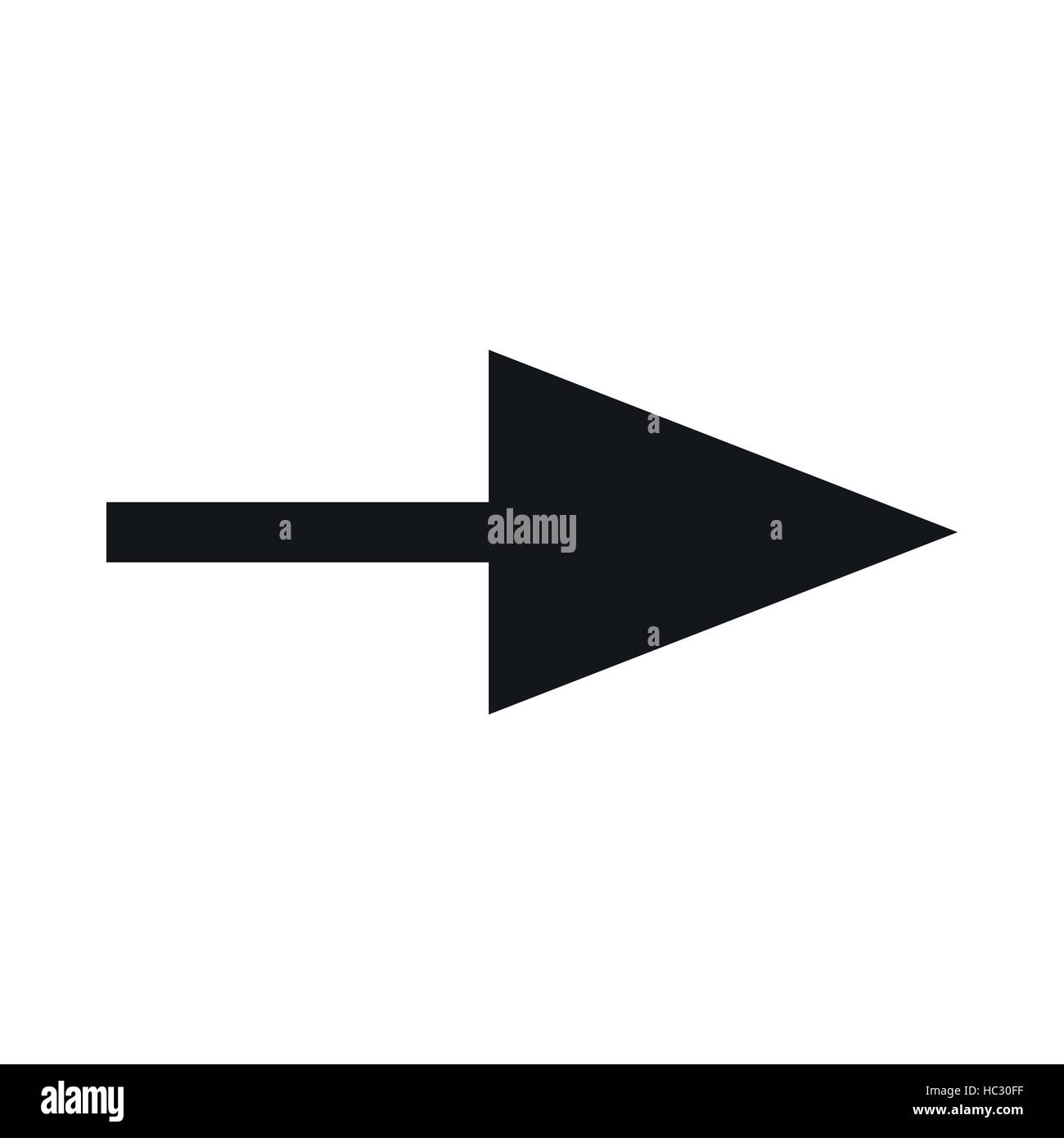 Right arrow black simple icon Stock Vector Image & Art - Alamy