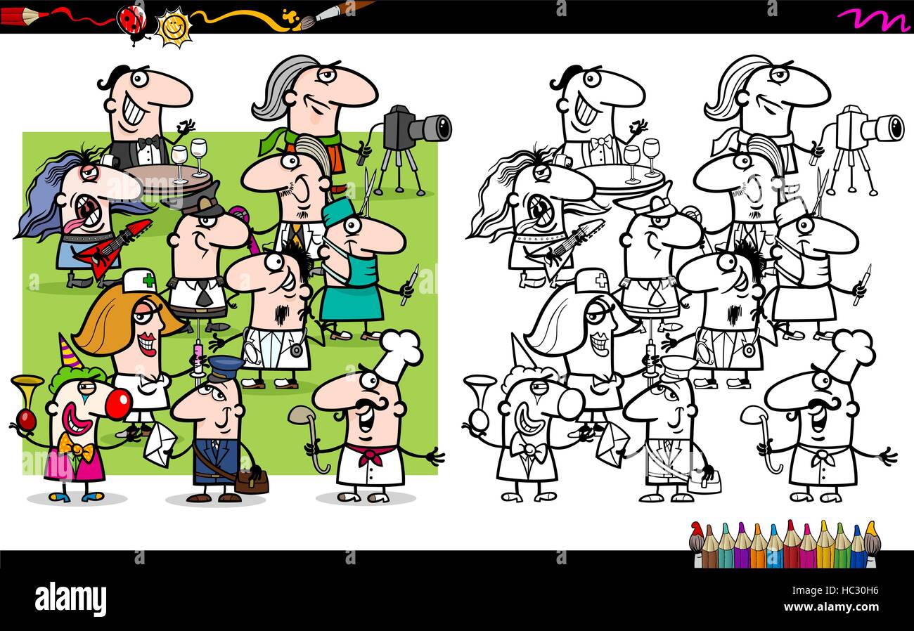 Cartoon people occupations characters set High Resolution Stock ...