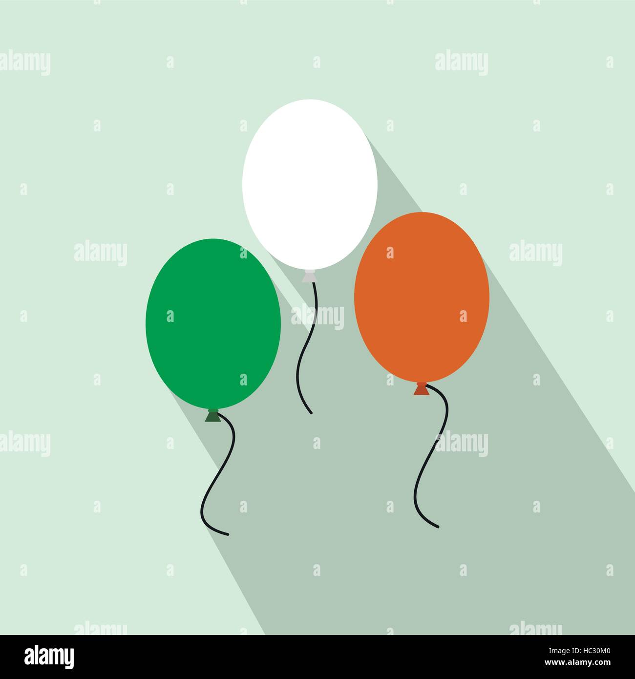 Balloons in irish colors flat icon Stock Vector Image & Art - Alamy
