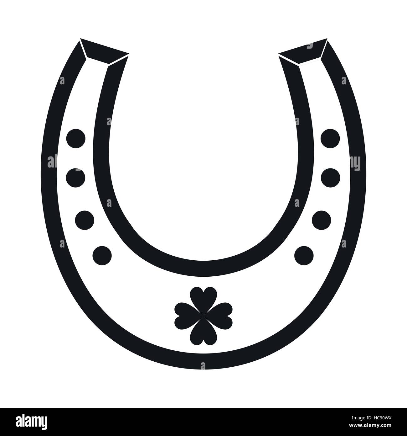 Horseshoe black simple icon Stock Vector Image & Art - Alamy