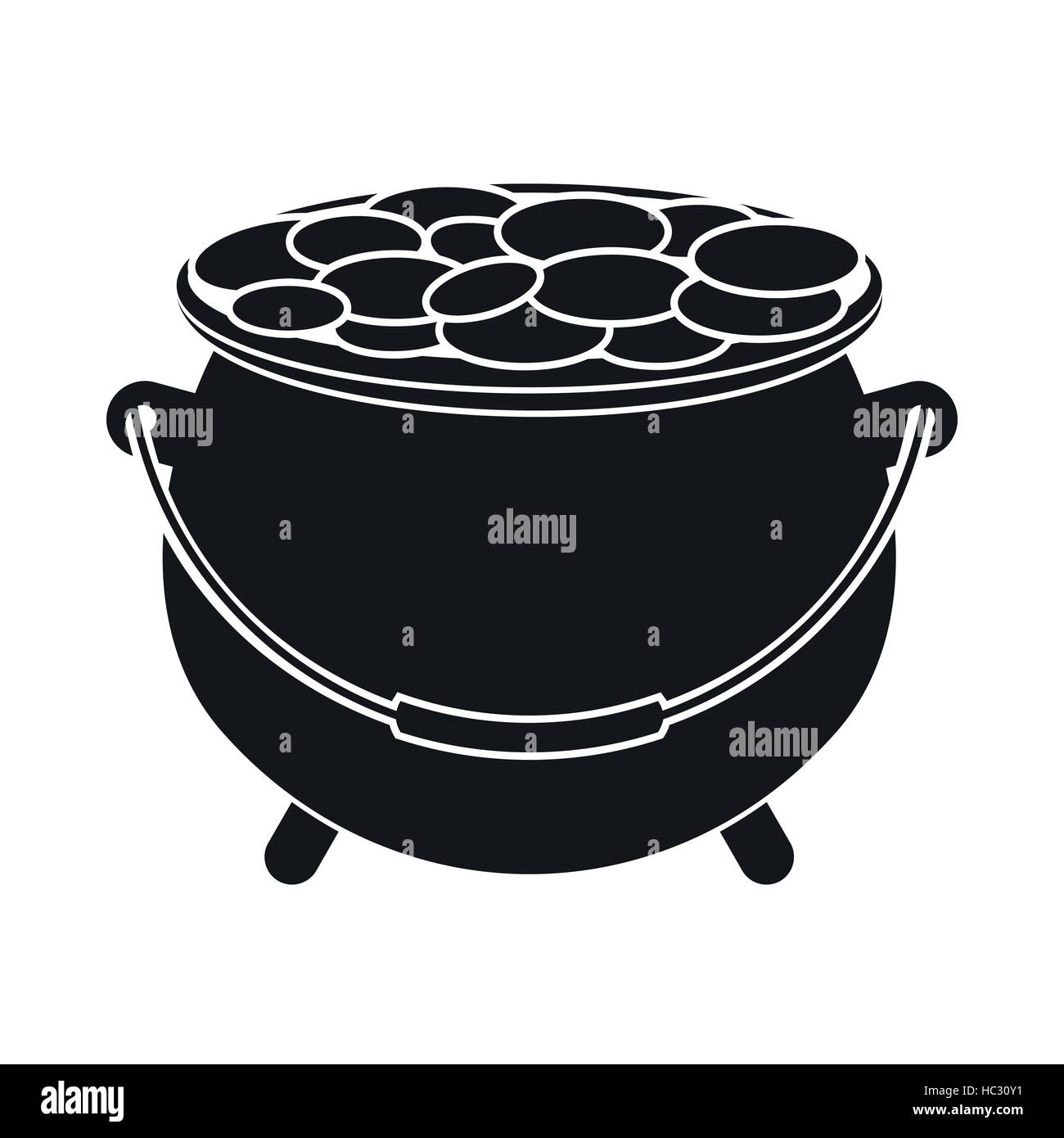 Pot full of coins icon Stock Vector Image & Art - Alamy