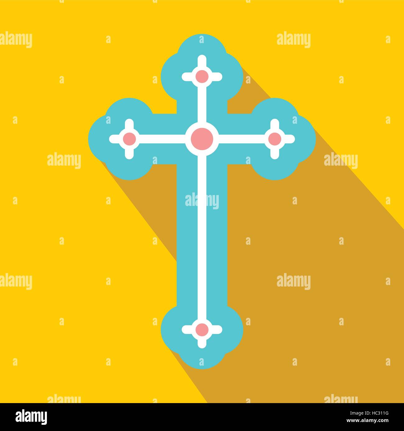 Religious symbol of crucifix flat icon Stock Vector Image & Art - Alamy