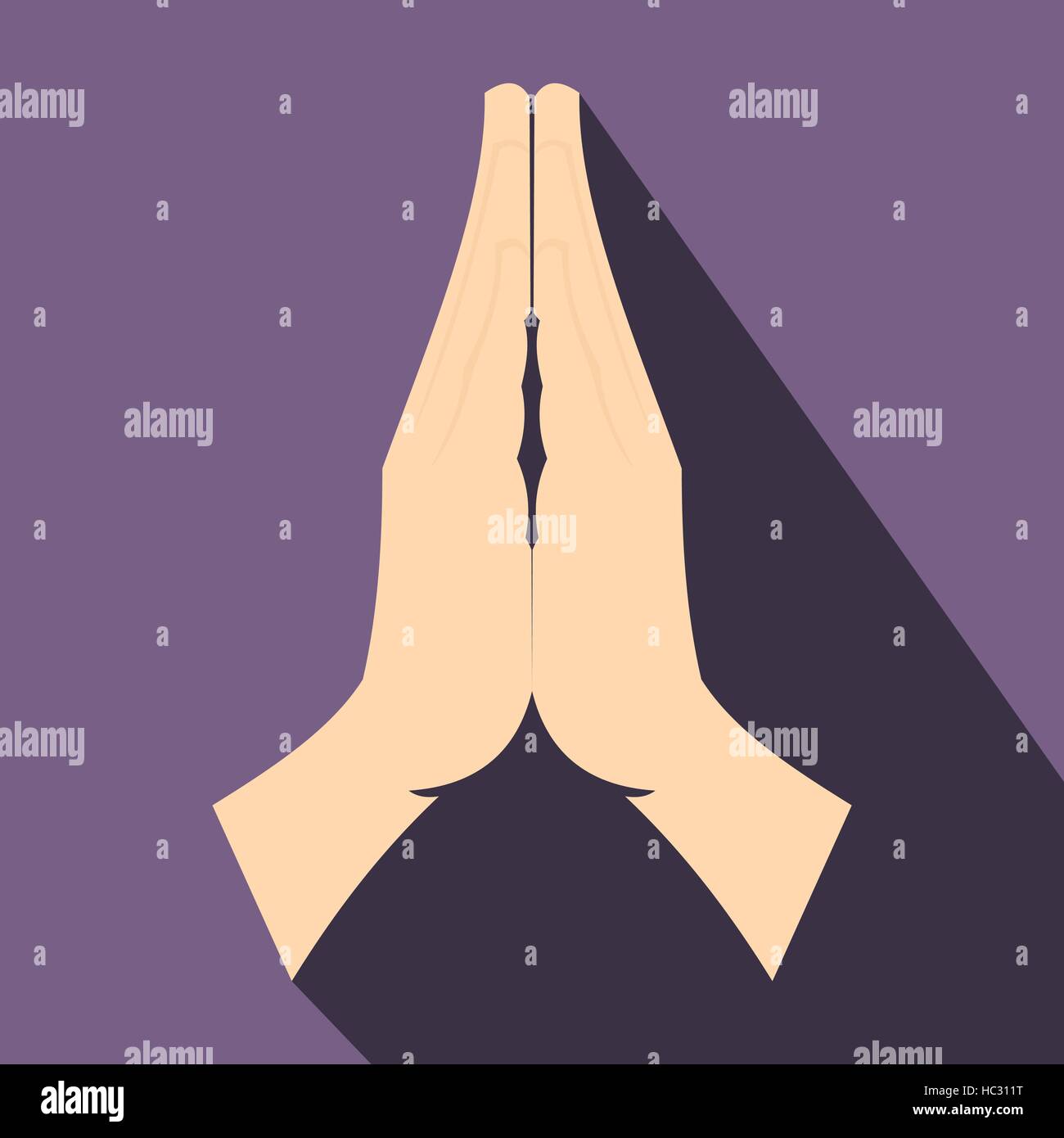 Folded hands prayer Stock Vector Images - Alamy