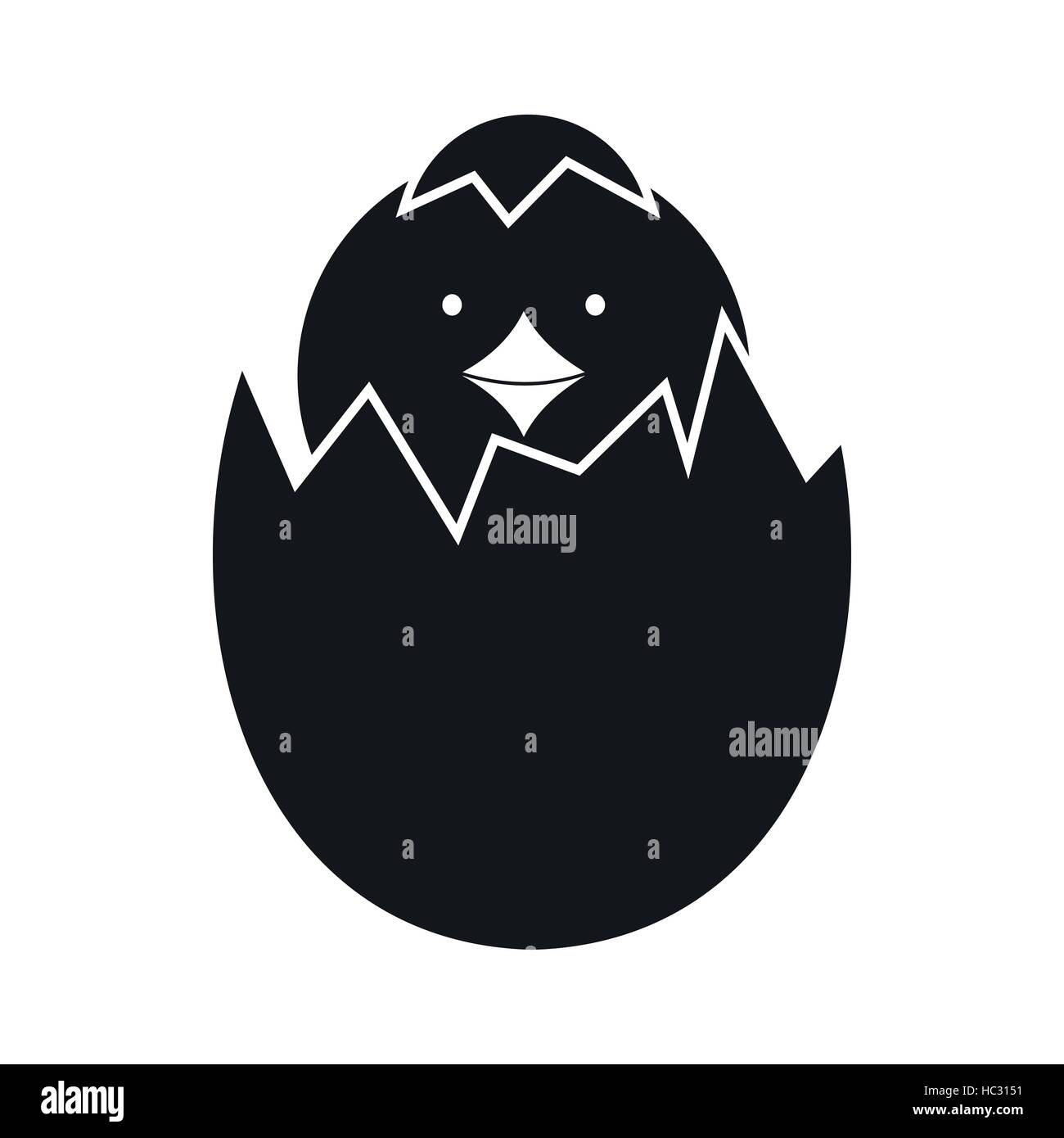 Newborn chicken hatched from the egg icon Stock Vector Image & Art - Alamy