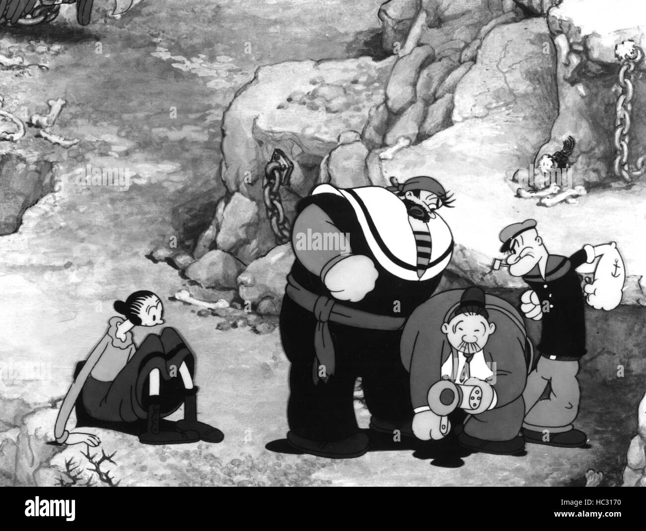 POPEYE THE SAILOR MEETS SINBAD THE SAILOR, Olive Oyl, Bluto, Wimpy, Popeye, 1936 Stock Photo - Alamy