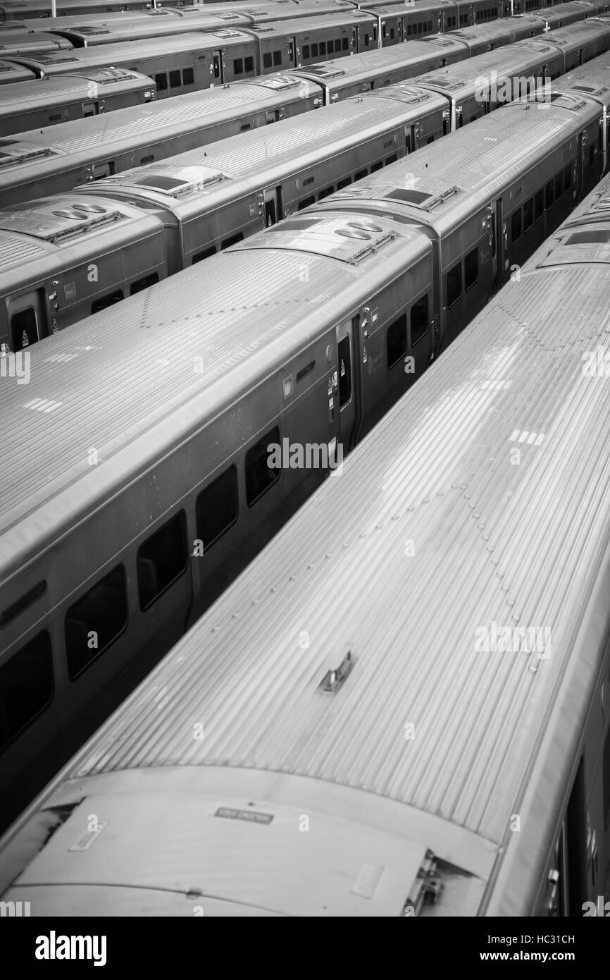 Manhattan subway mta train Black and White Stock Photos & Images - Alamy