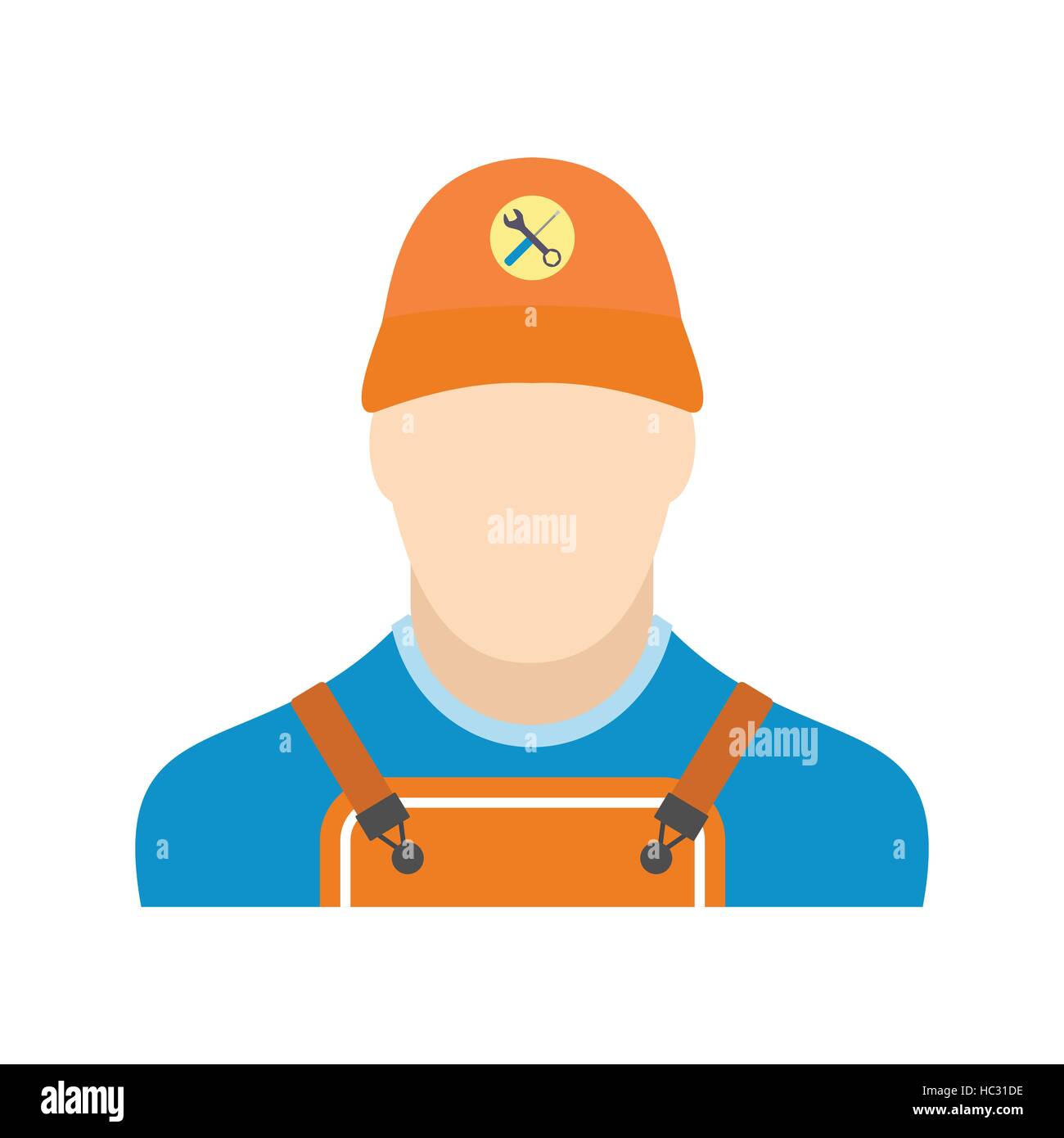 Auto mechanic avatar flat icon Stock Vector Image & Art - Alamy
