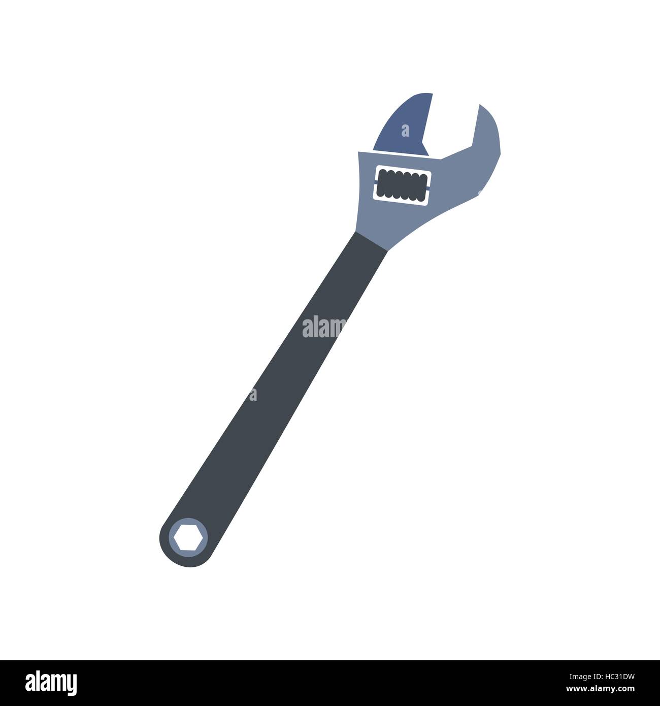 Adjustable crescent wrench Stock Vector Images - Alamy